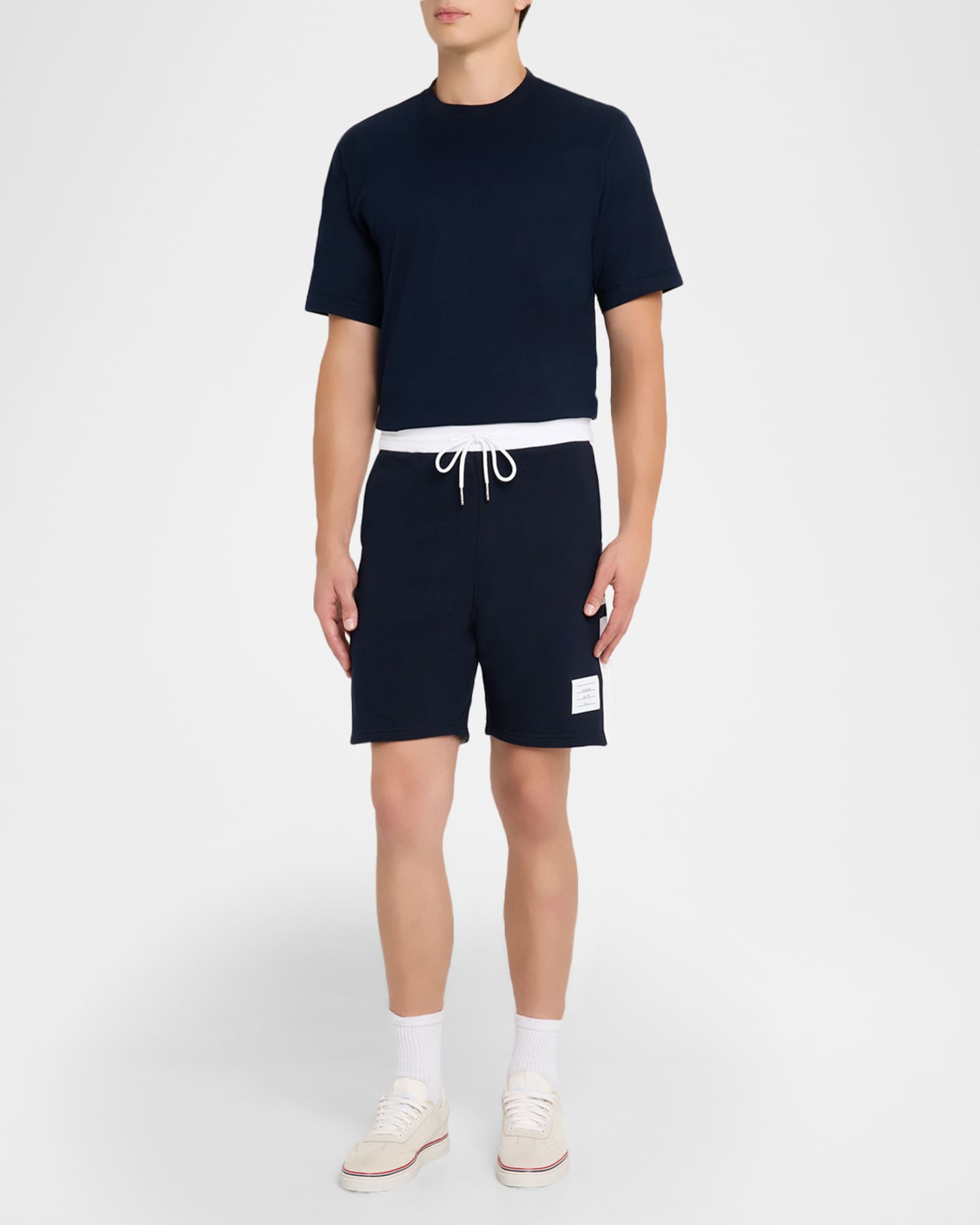 Thom Browne Men's Cotton 4-Bar Sweat Shorts | Neiman Marcus