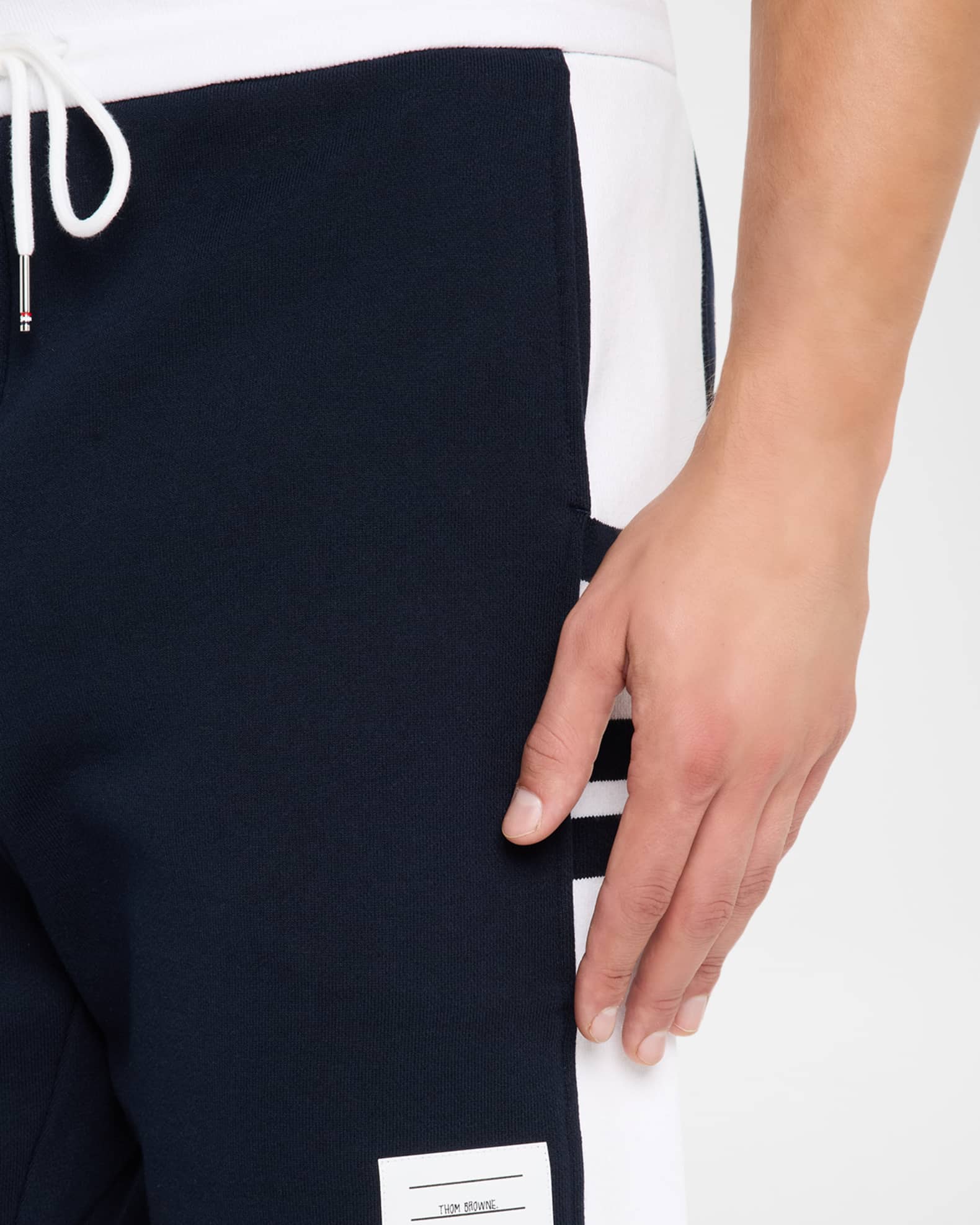 Thom Browne Men's Cotton 4-Bar Sweat Shorts | Neiman Marcus