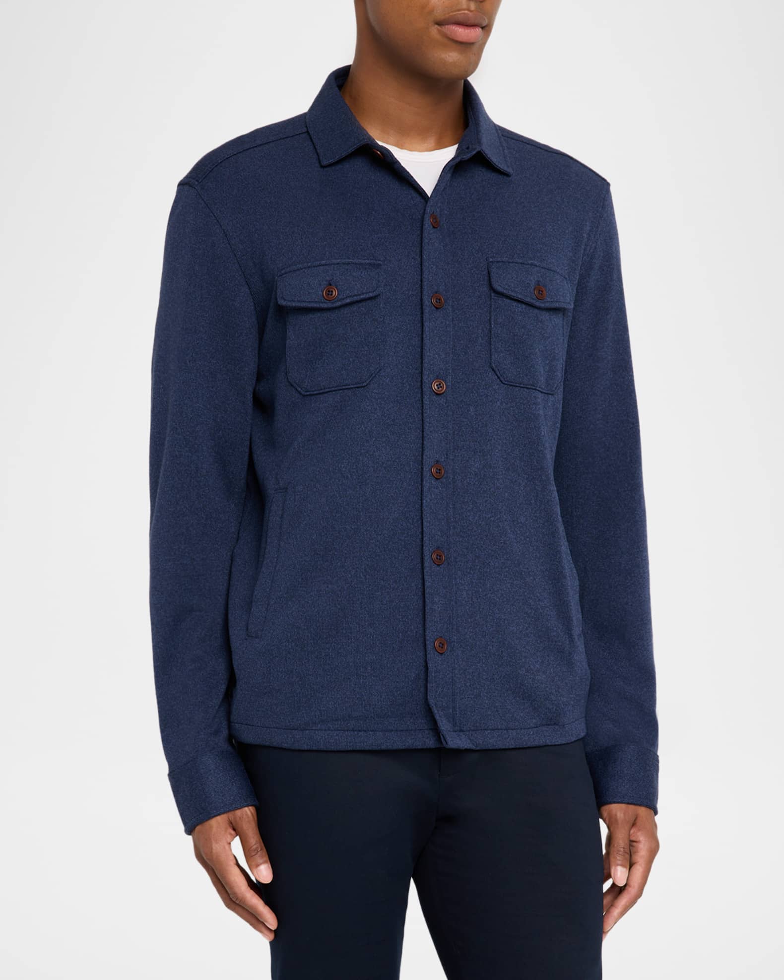 Peter Millar Men's Crown Fleece Sweater Shirt Jacket | Neiman Marcus