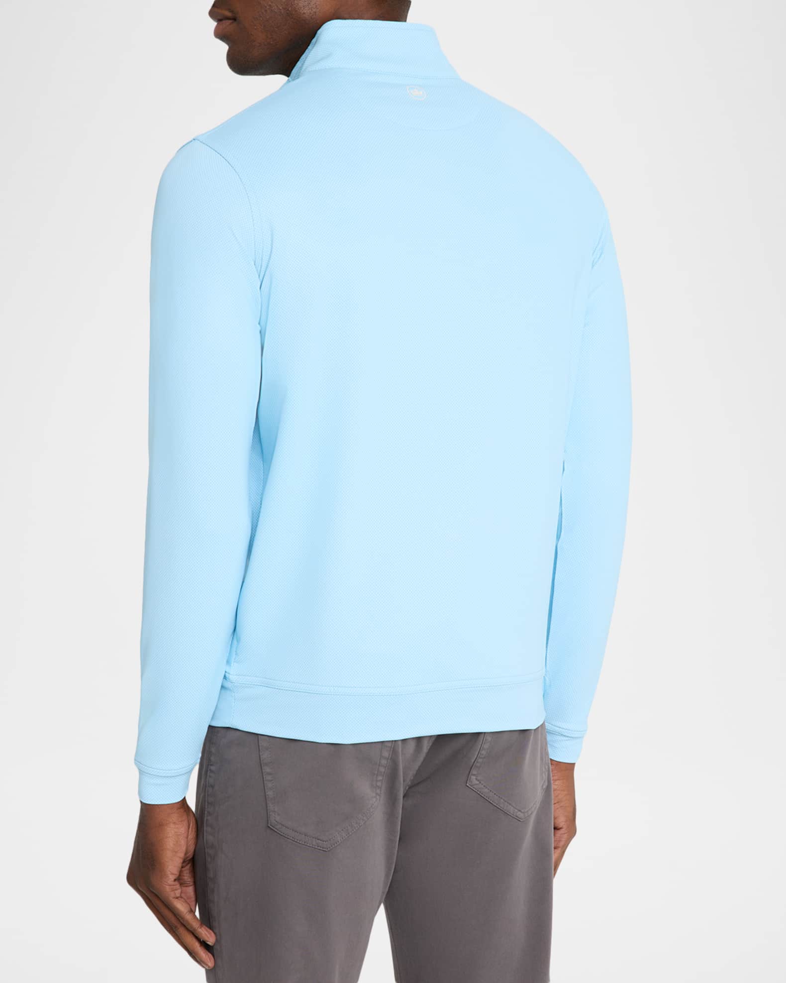 Peter Millar Men's Perth Birdseye Performance Quarter-Zip Pullover ...