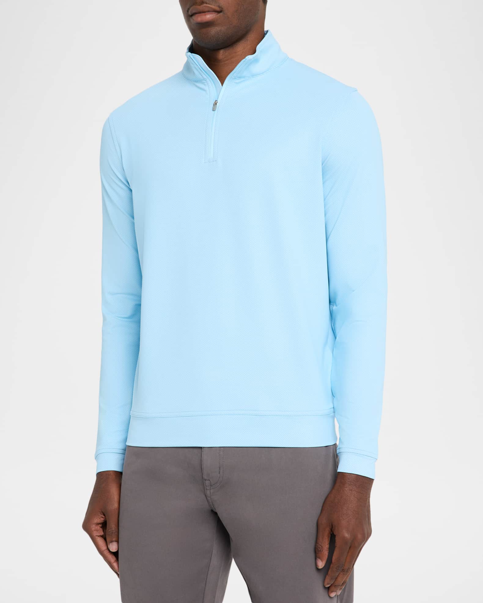 Peter Millar Men's Perth Birdseye Performance Quarter-Zip Pullover ...