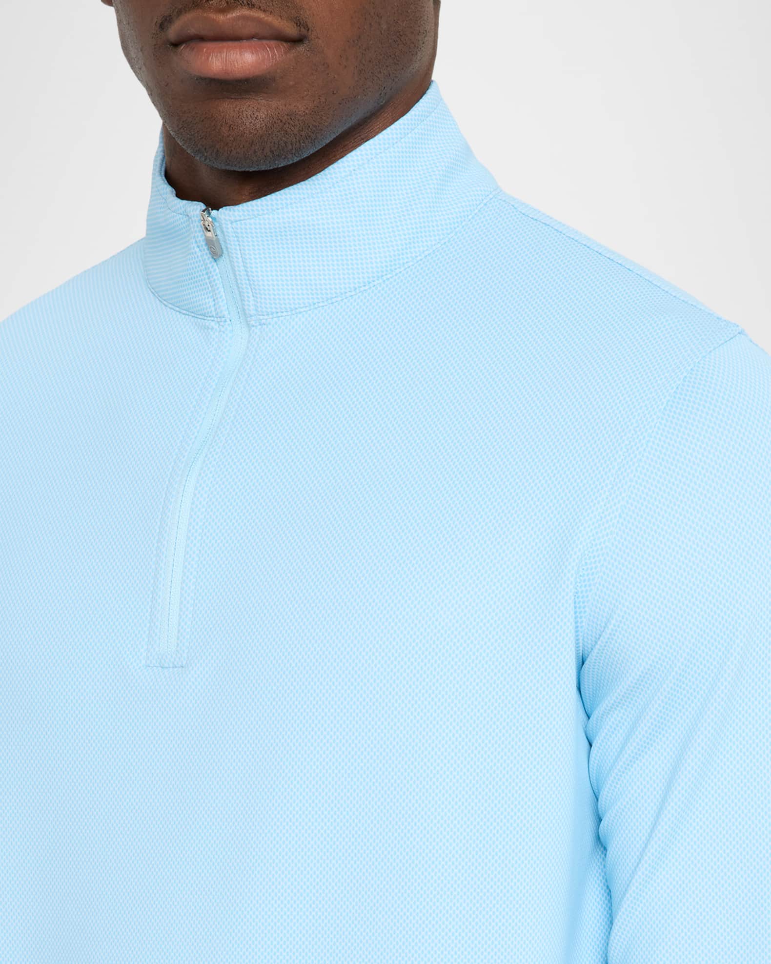 Peter Millar Men's Perth Birdseye Performance Quarter-Zip Pullover ...