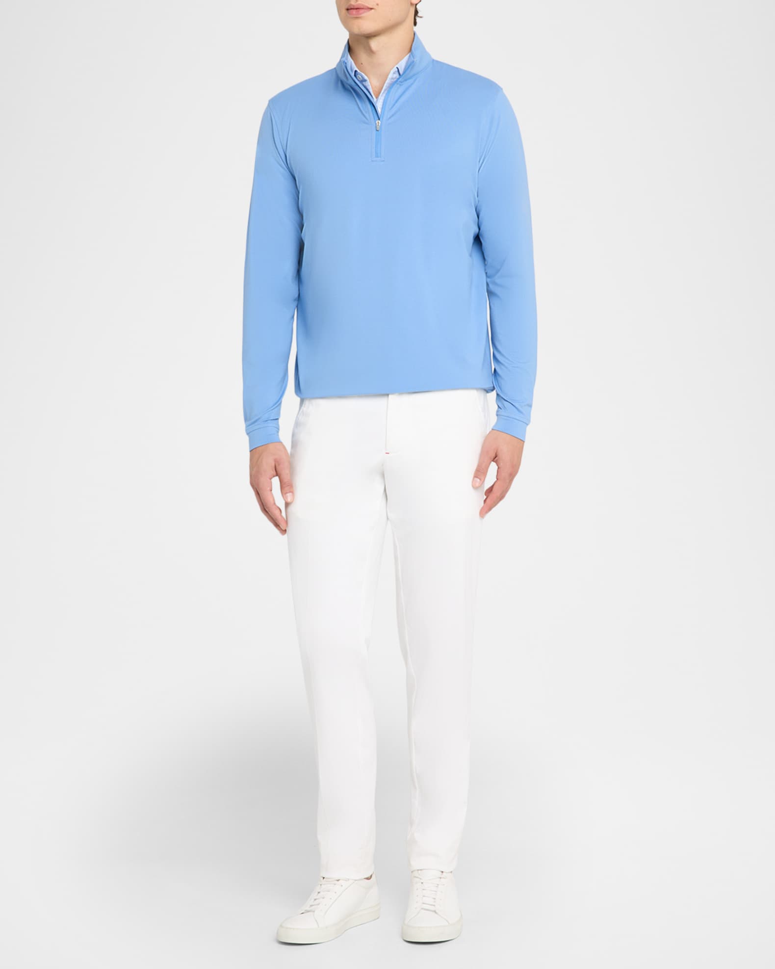 Peter Millar Men's Perth Cross-Hatch Performance Quarter-Zip Pullover ...