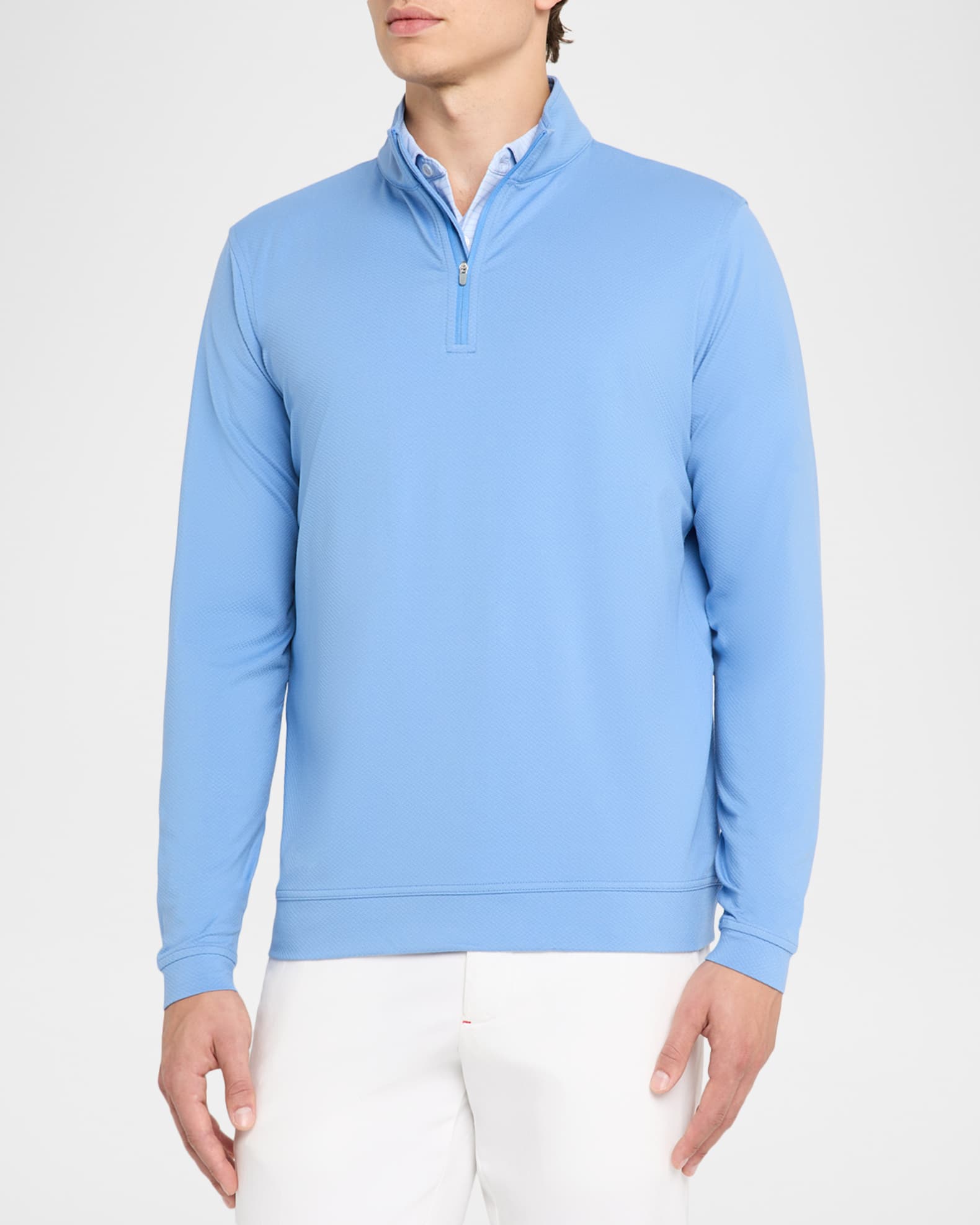 Peter Millar Men's Perth Cross-Hatch Performance Quarter-Zip Pullover ...