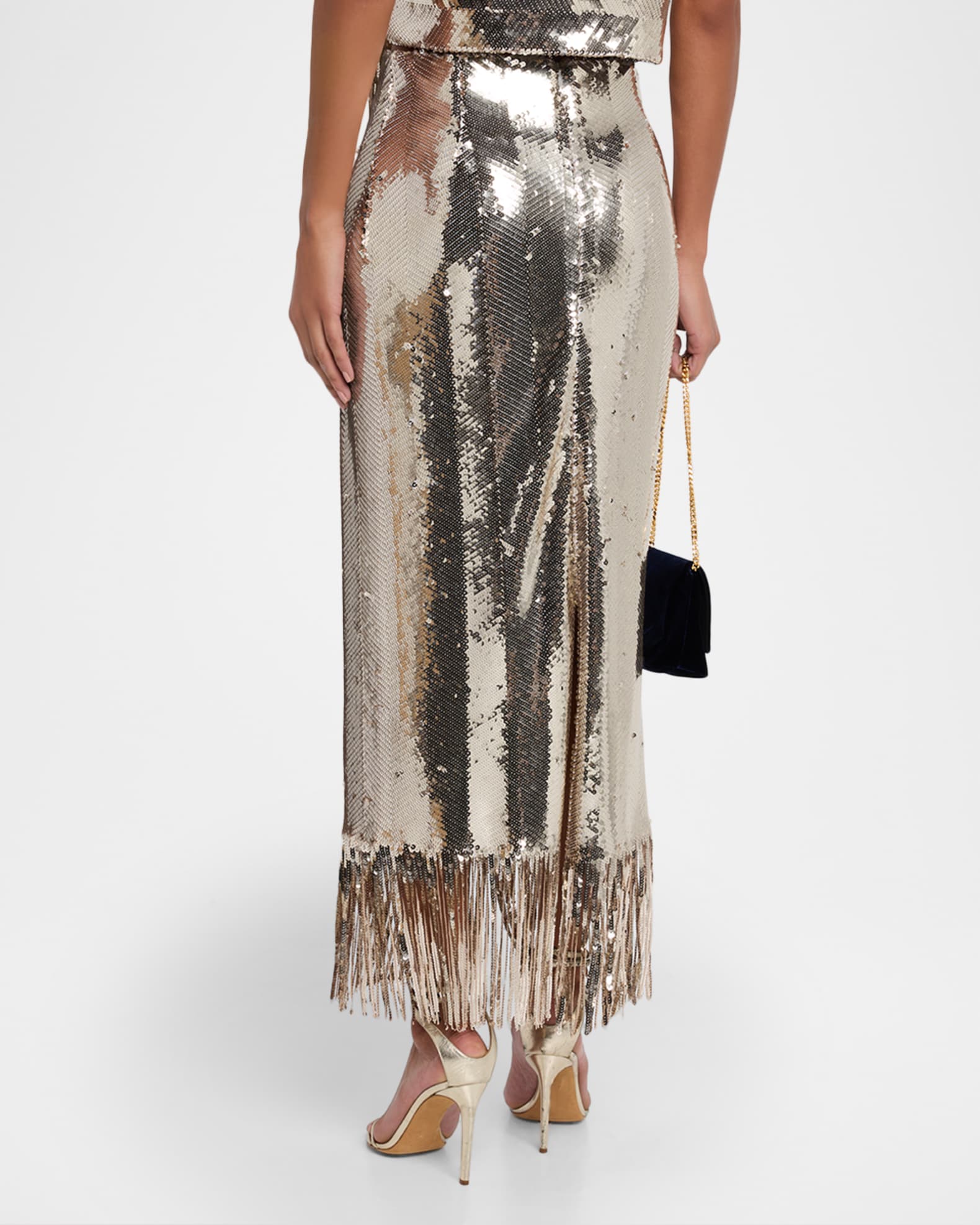 Terrific High Waisted Sequin Skirt Pictures