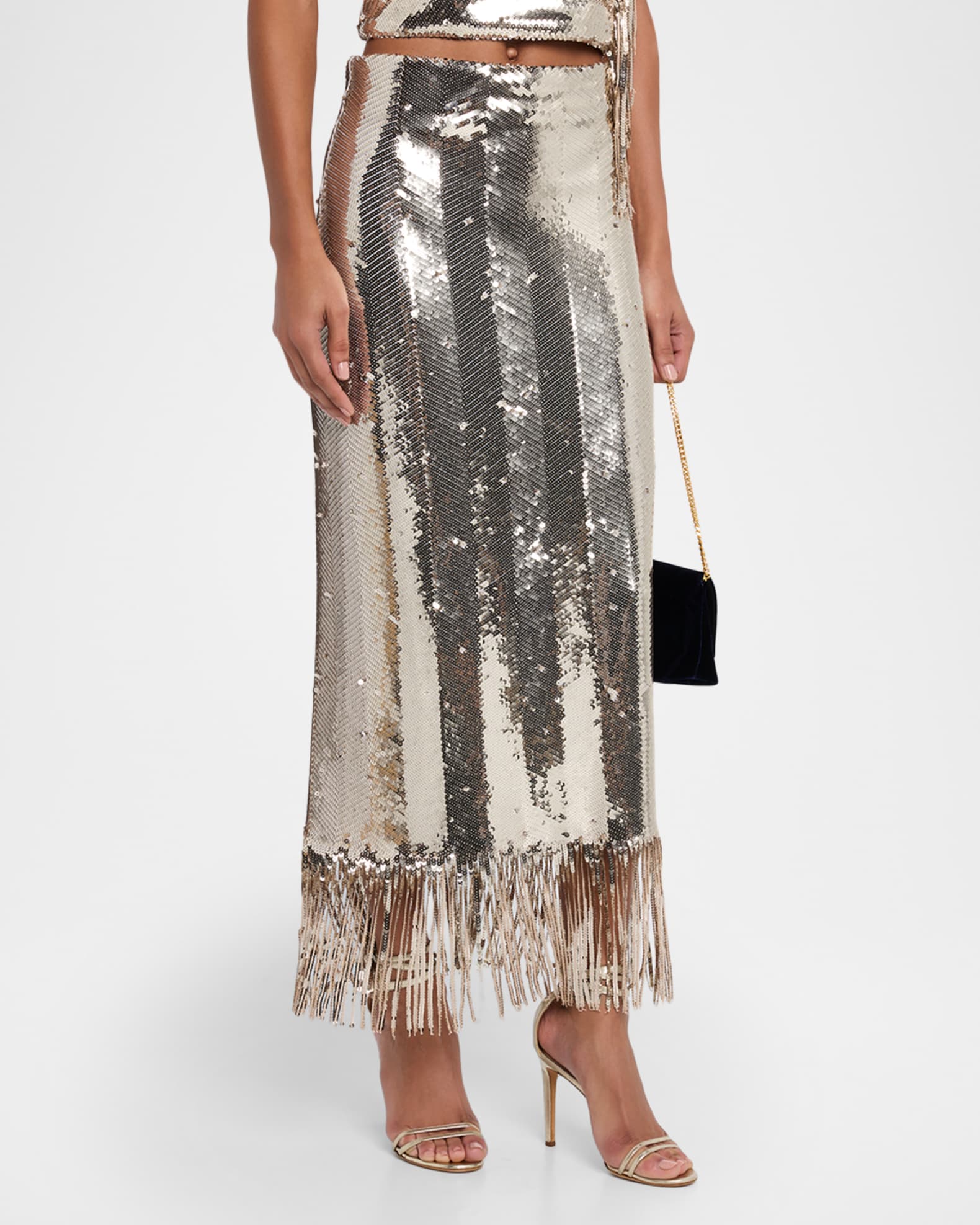 Terrific High Waisted Sequin Skirt Pictures