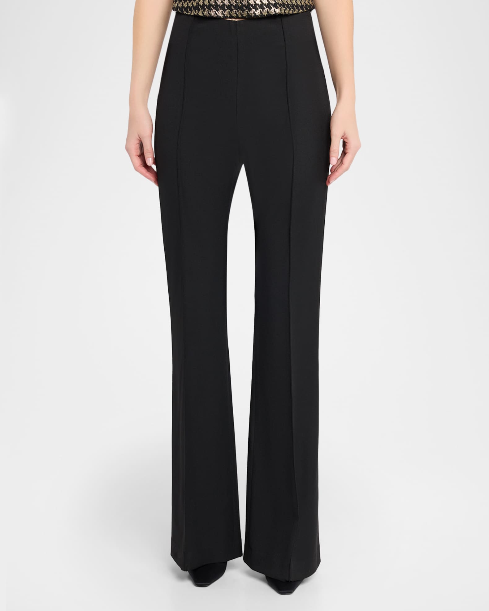 Smythe Pintuck Flare Pants | Neiman Marcus