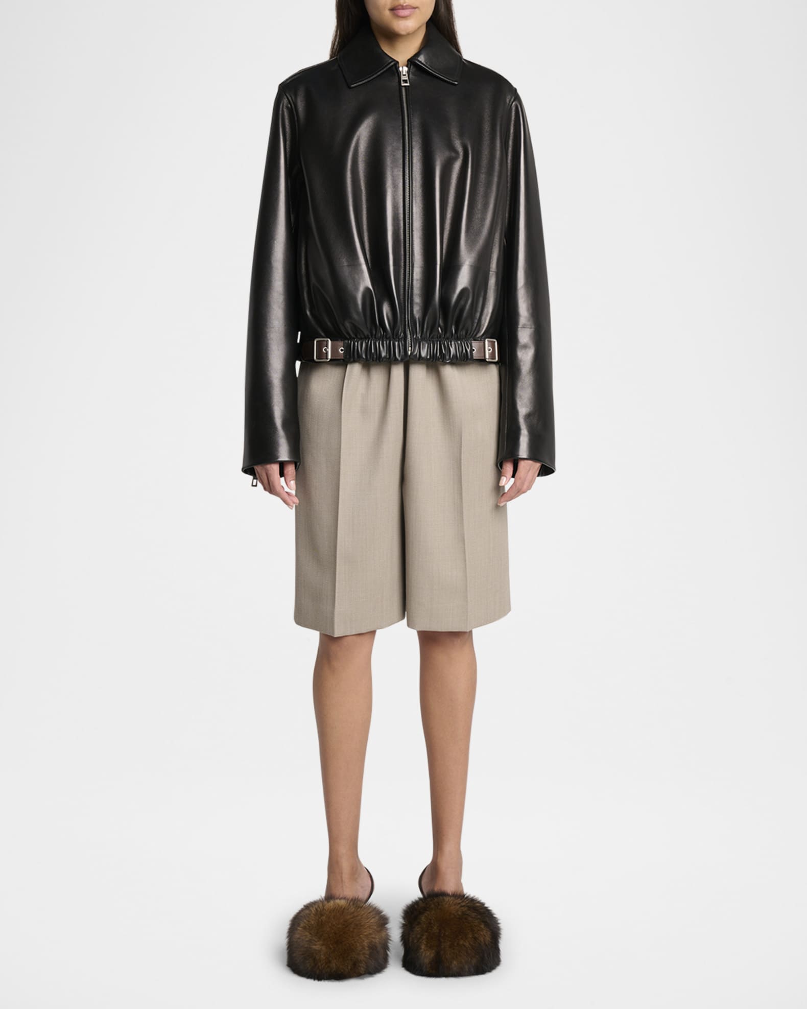 Loewe Toy Shearling Slingback Pumps | Neiman Marcus