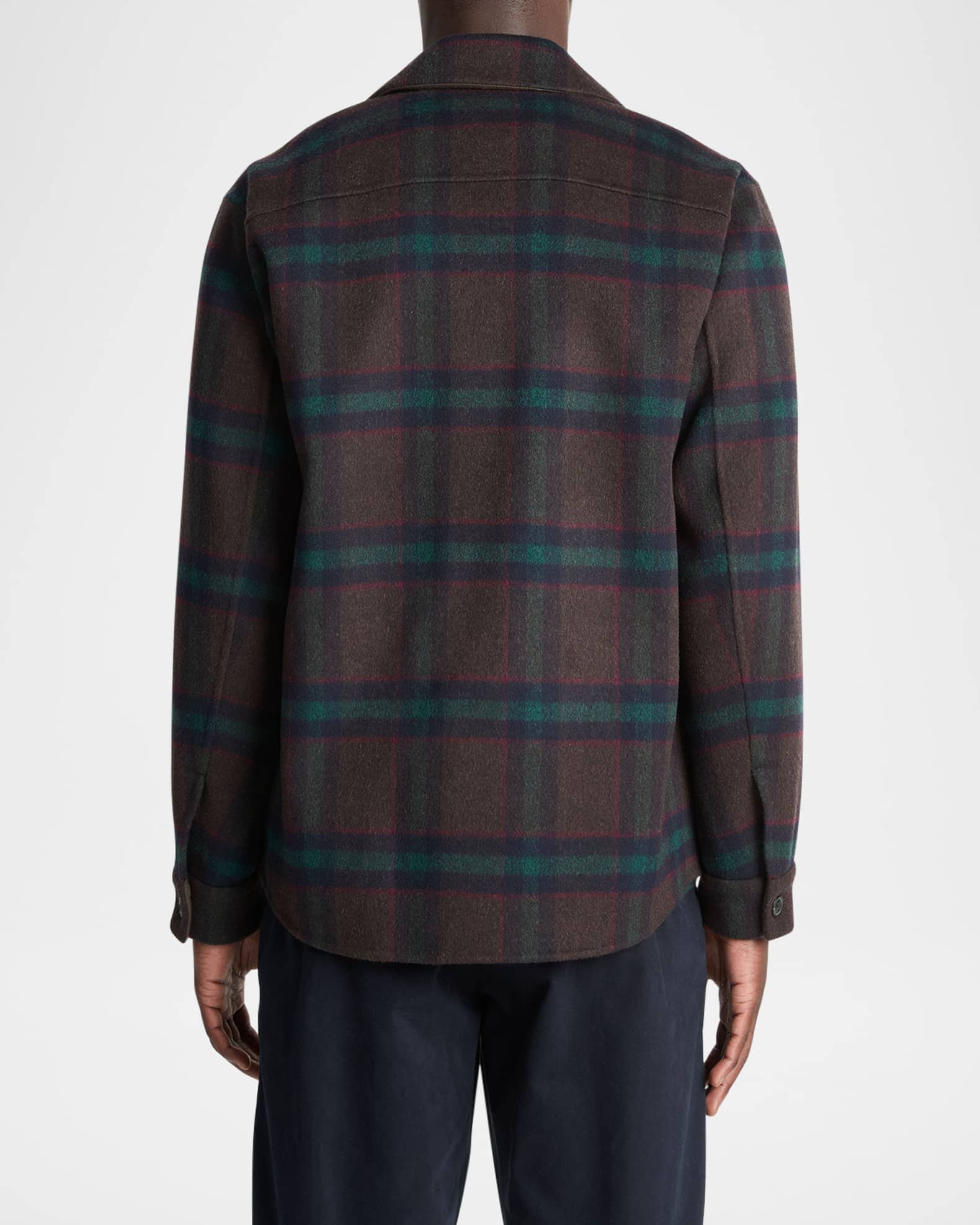 Vince Men's Plaid Shirt Jacket | Neiman Marcus