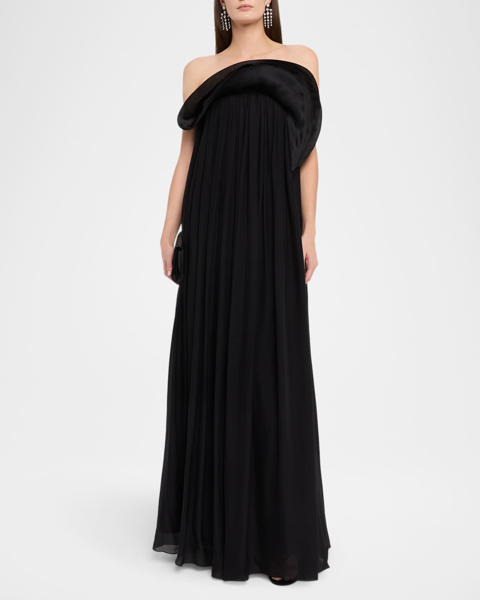 Gaurav Gupta Waterfall Sculptural Ruffle Strapless Gown | Neiman Marcus