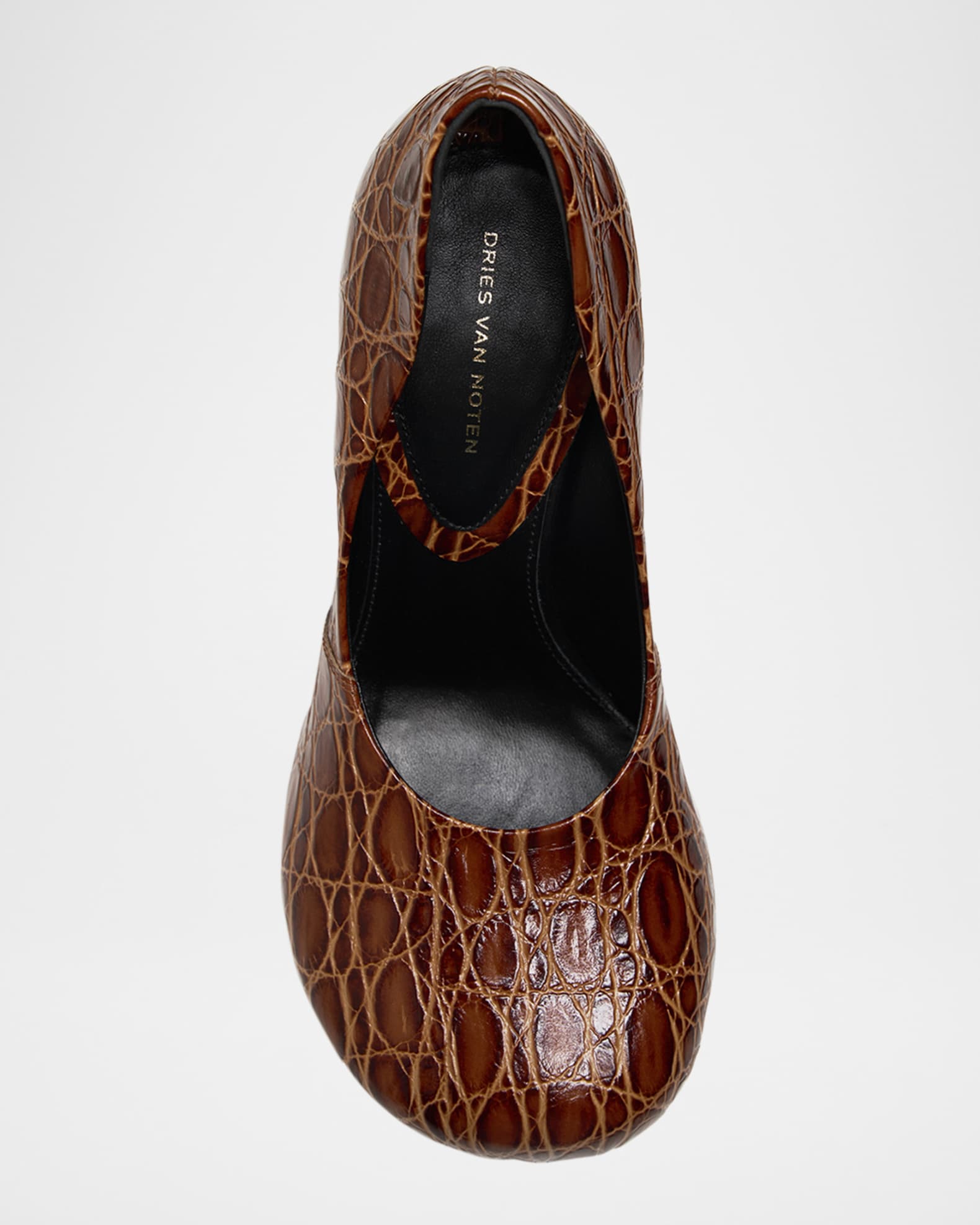 Dries Van Noten Embossed Leather Pumps | Neiman Marcus