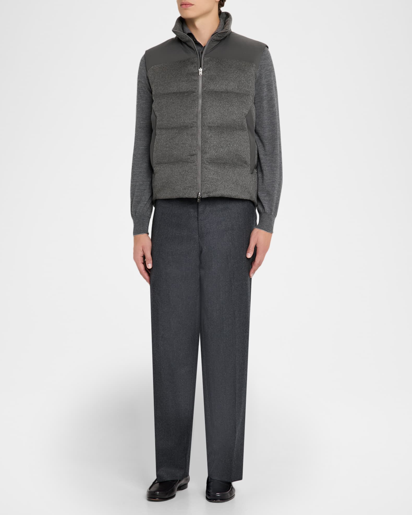 Sease Men's Insulated Cashmere Reversible Vest | Neiman Marcus