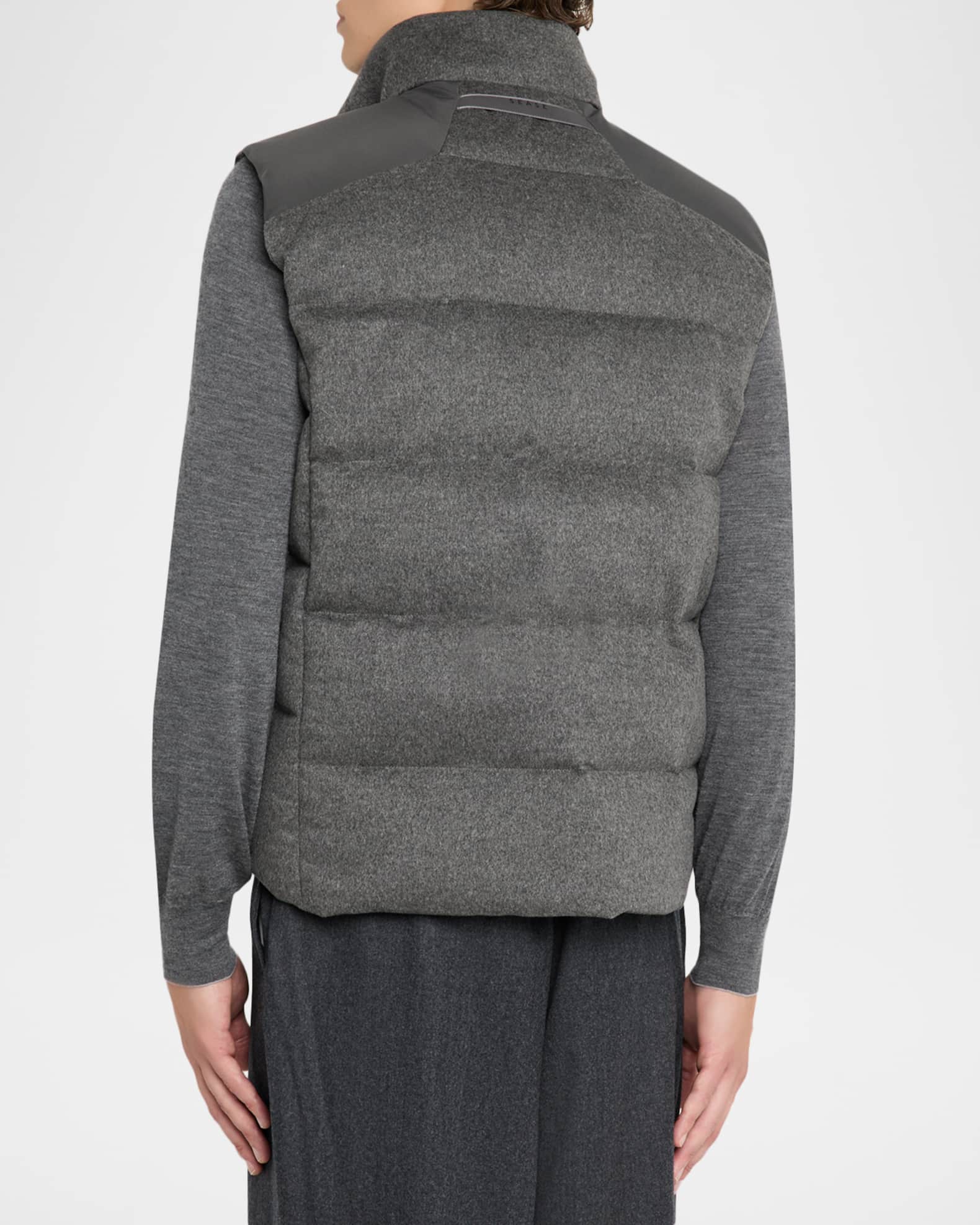 Sease Men's Insulated Cashmere Reversible Vest | Neiman Marcus