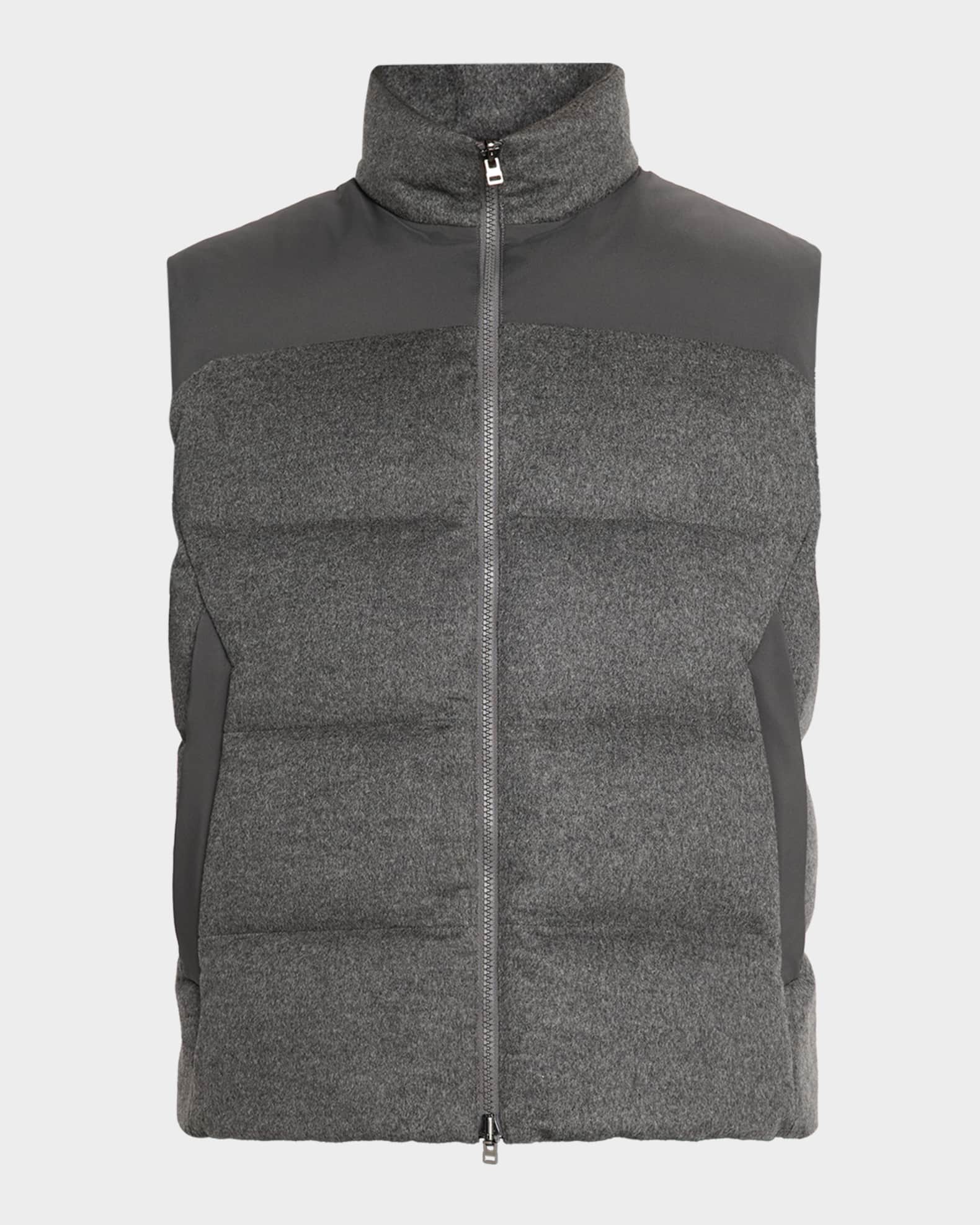 Sease Men's Insulated Cashmere Reversible Vest | Neiman Marcus