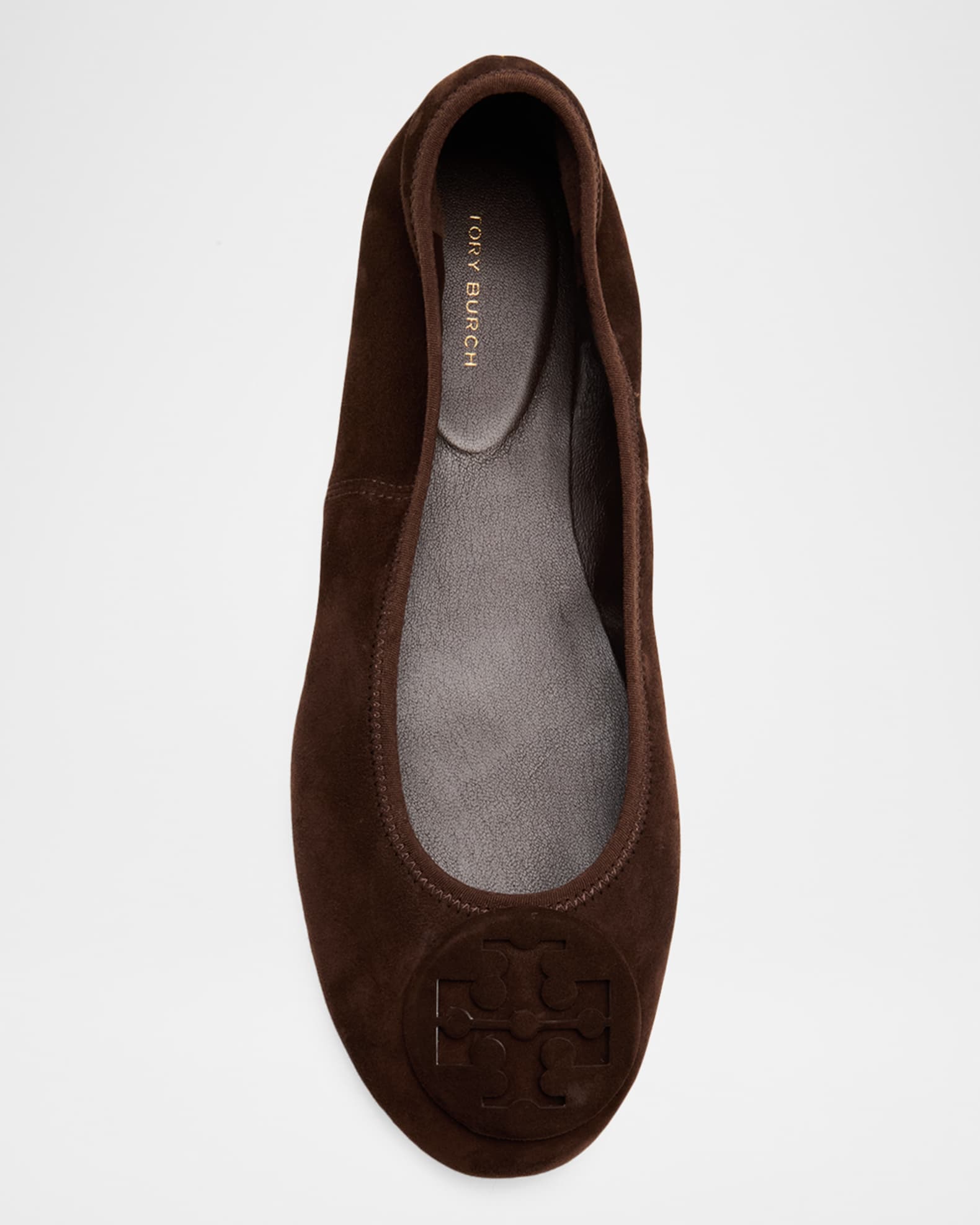 Tory Burch Reva Travel Suede Ballet Flats | Neiman Marcus