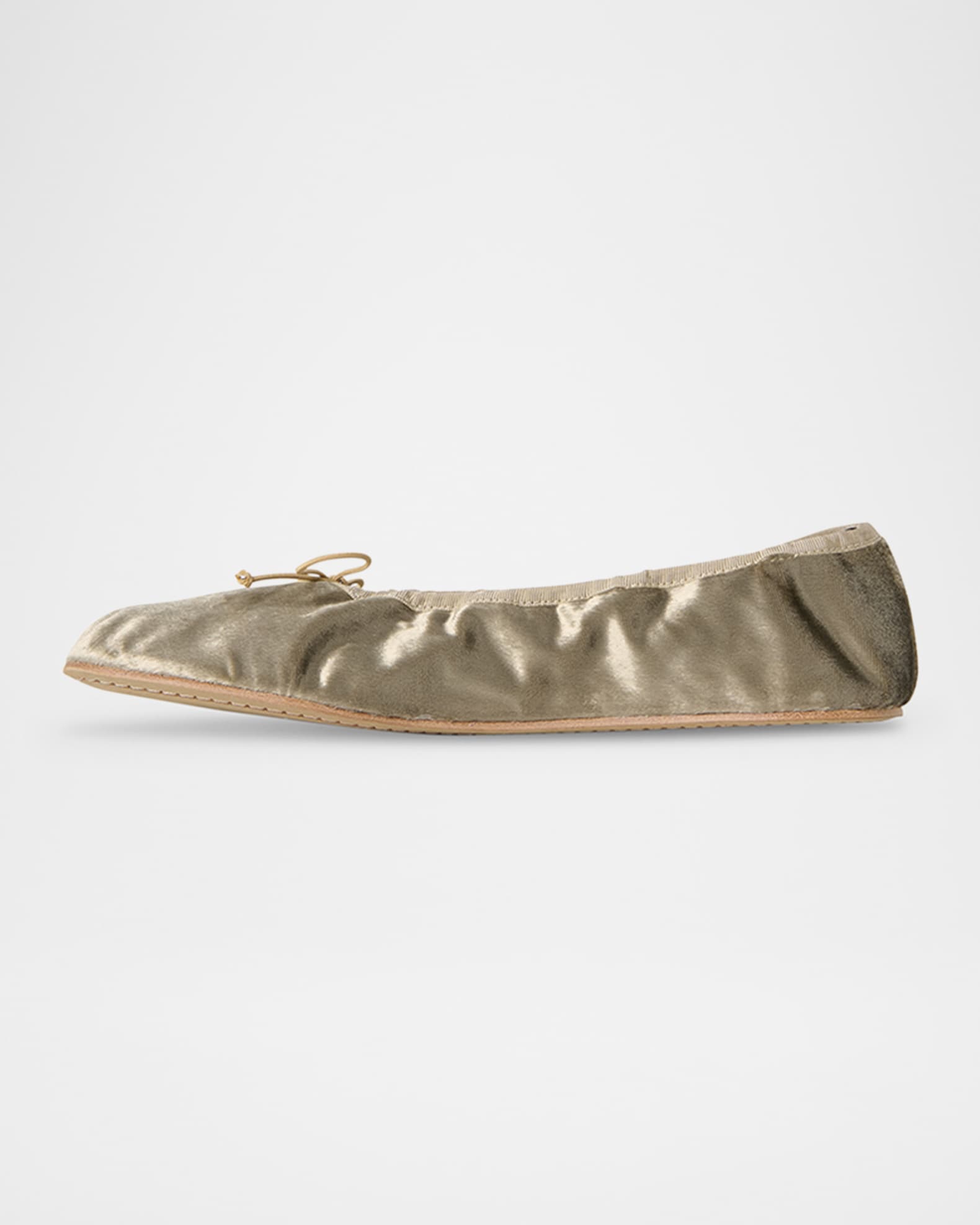 THE ROW Velvet Ballerina Flats | Neiman Marcus