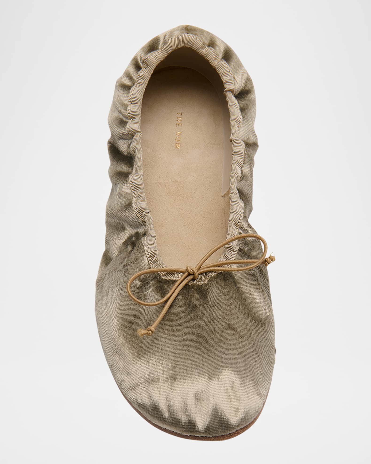 THE ROW Velvet Ballerina Flats | Neiman Marcus