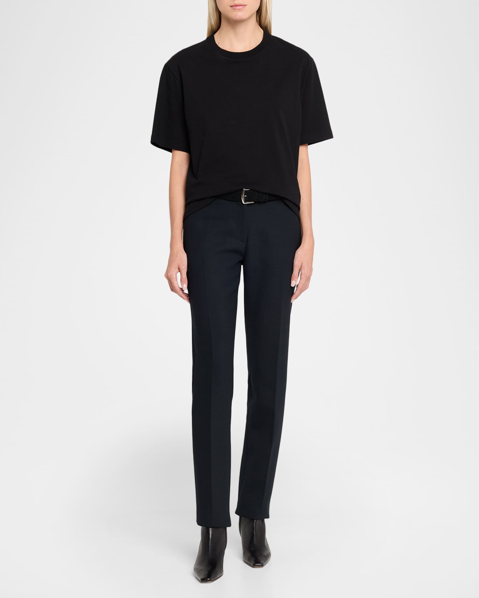 THE ROW Carla Nappa Leather Booties | Neiman Marcus