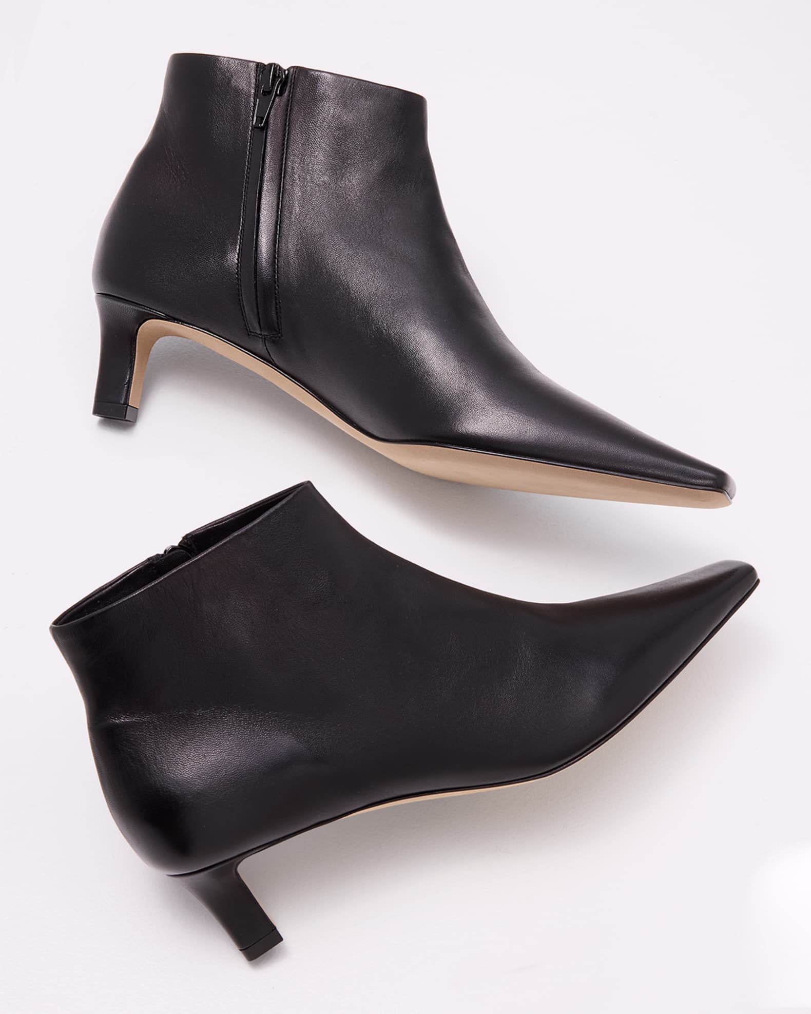 THE ROW Carla Nappa Leather Booties | Neiman Marcus