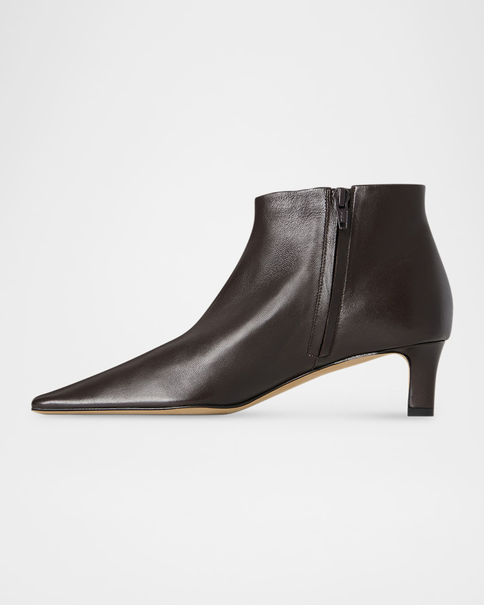 THE ROW Carla Nappa Leather Booties | Neiman Marcus