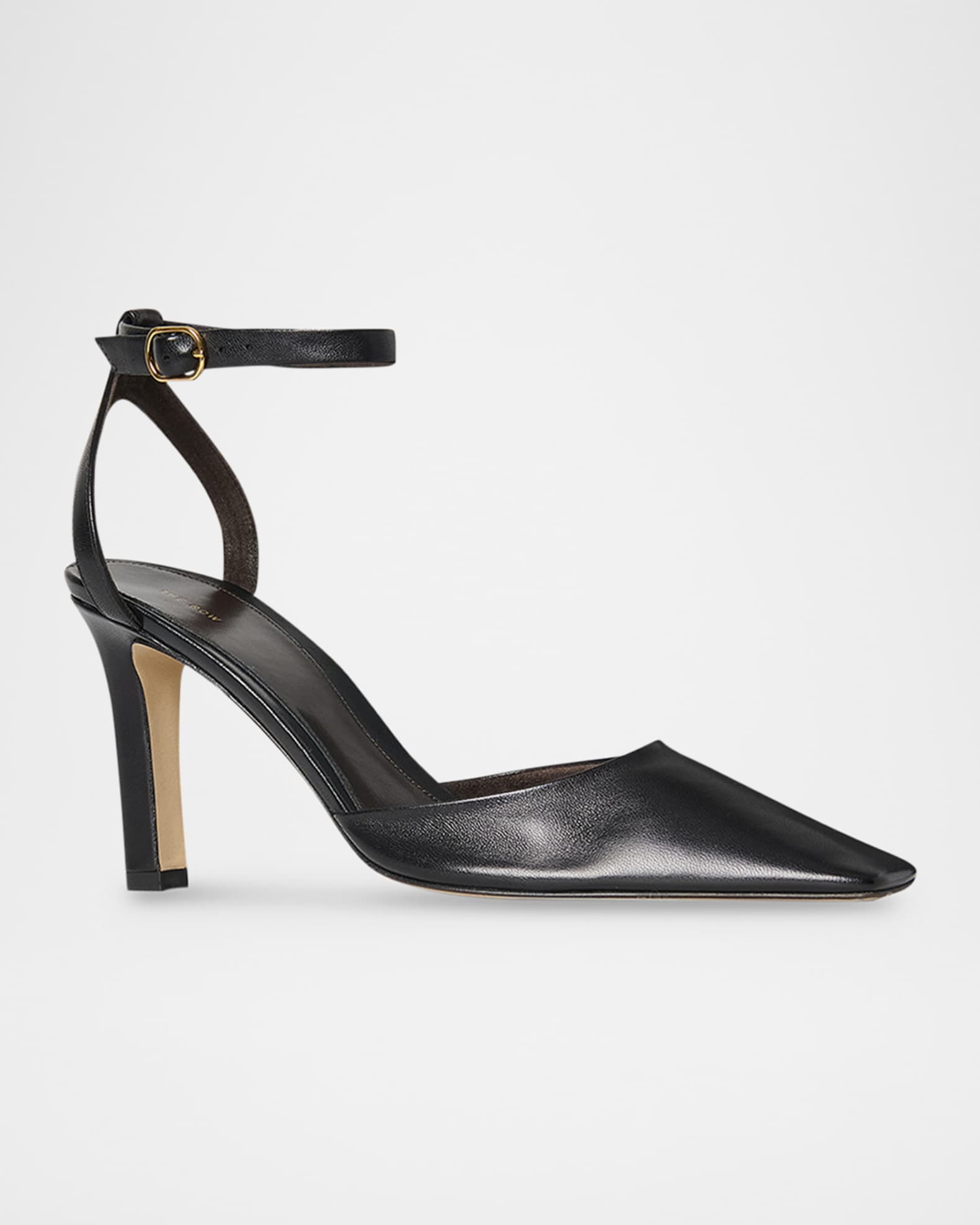 THE ROW Carla Leather Ankle-Strap Pumps | Neiman Marcus