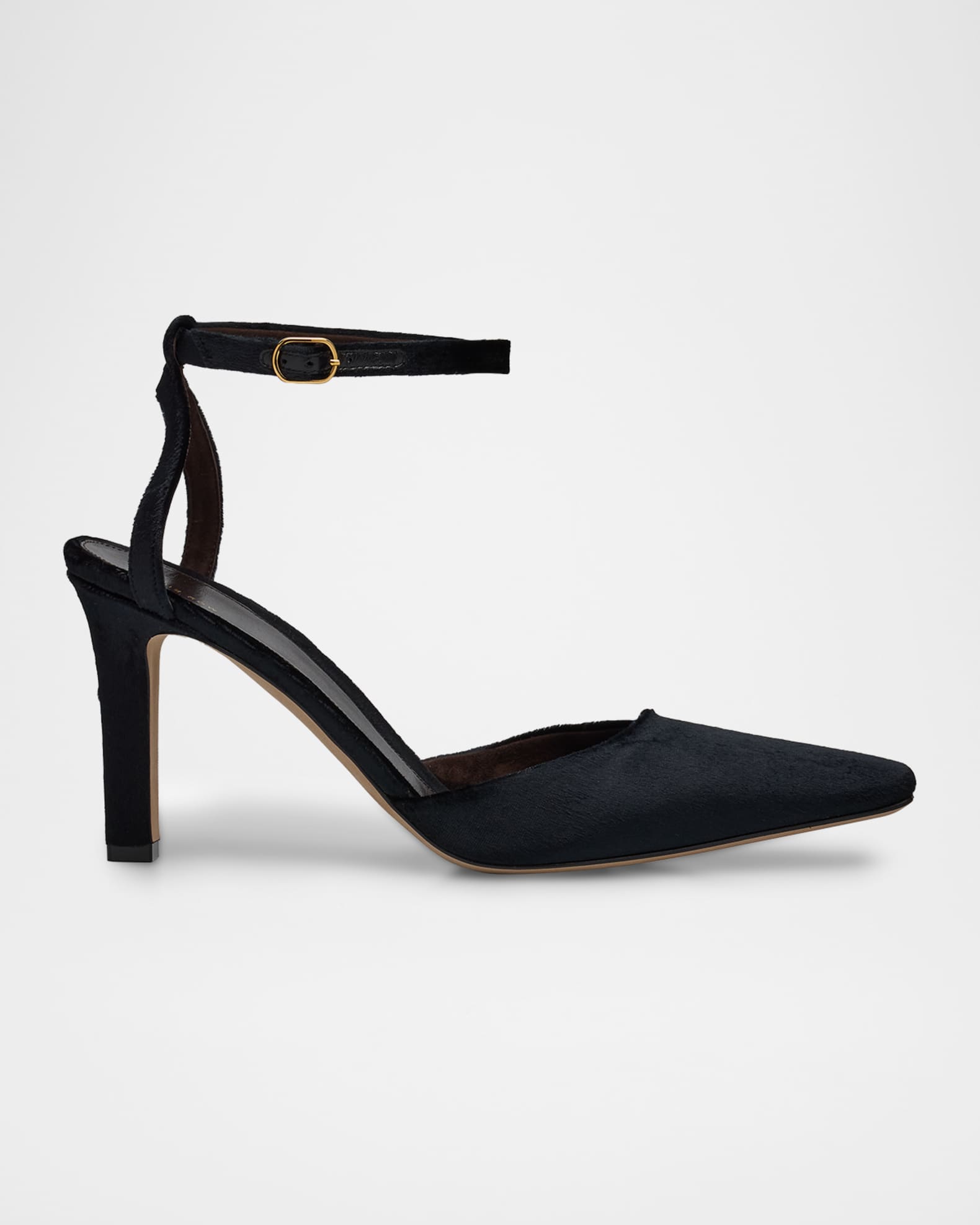 THE ROW Carla Velvet Ankle-Strap Pumps | Neiman Marcus