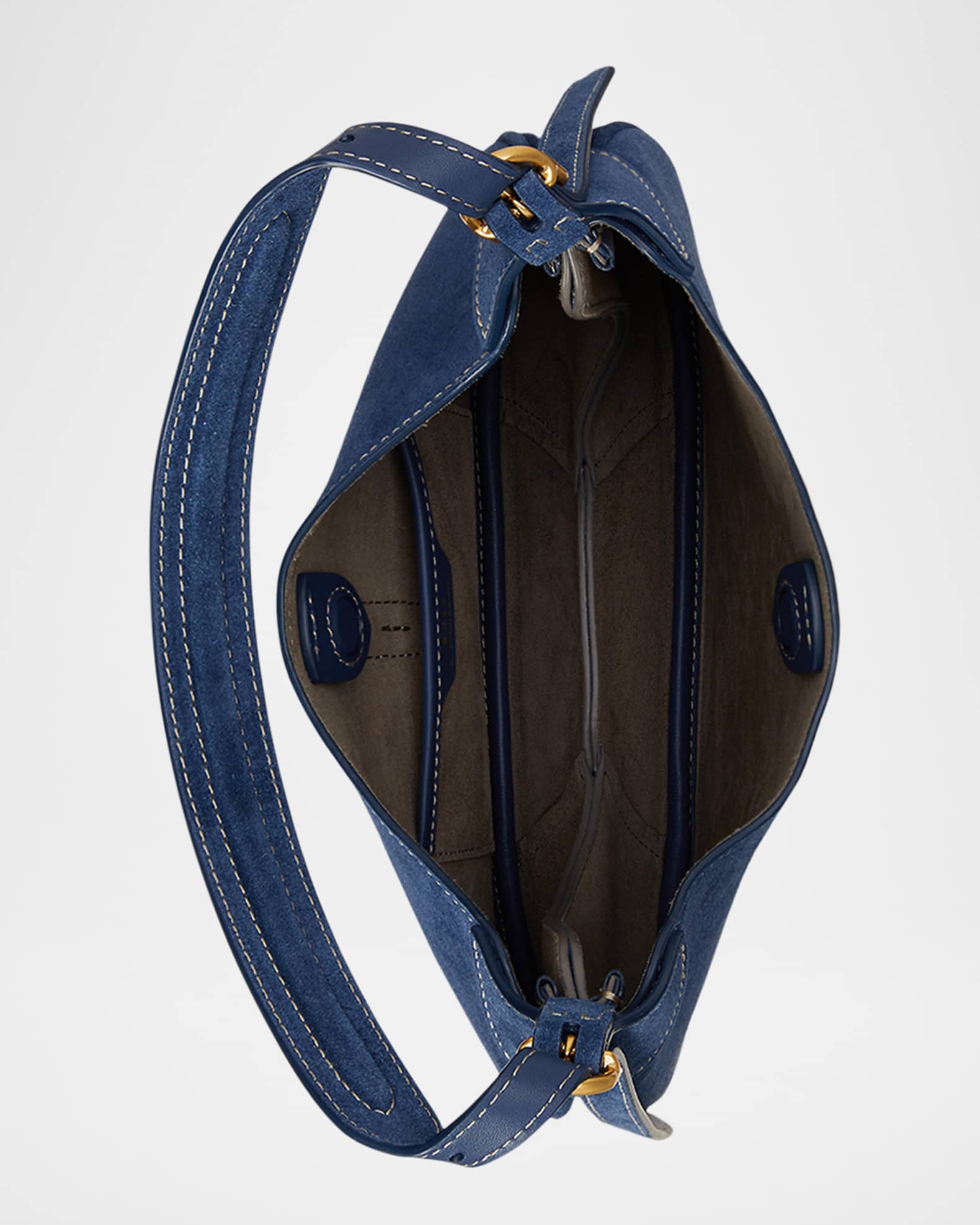 Polo Ralph Lauren Polo ID Small Suede Shoulder Bag | Neiman Marcus