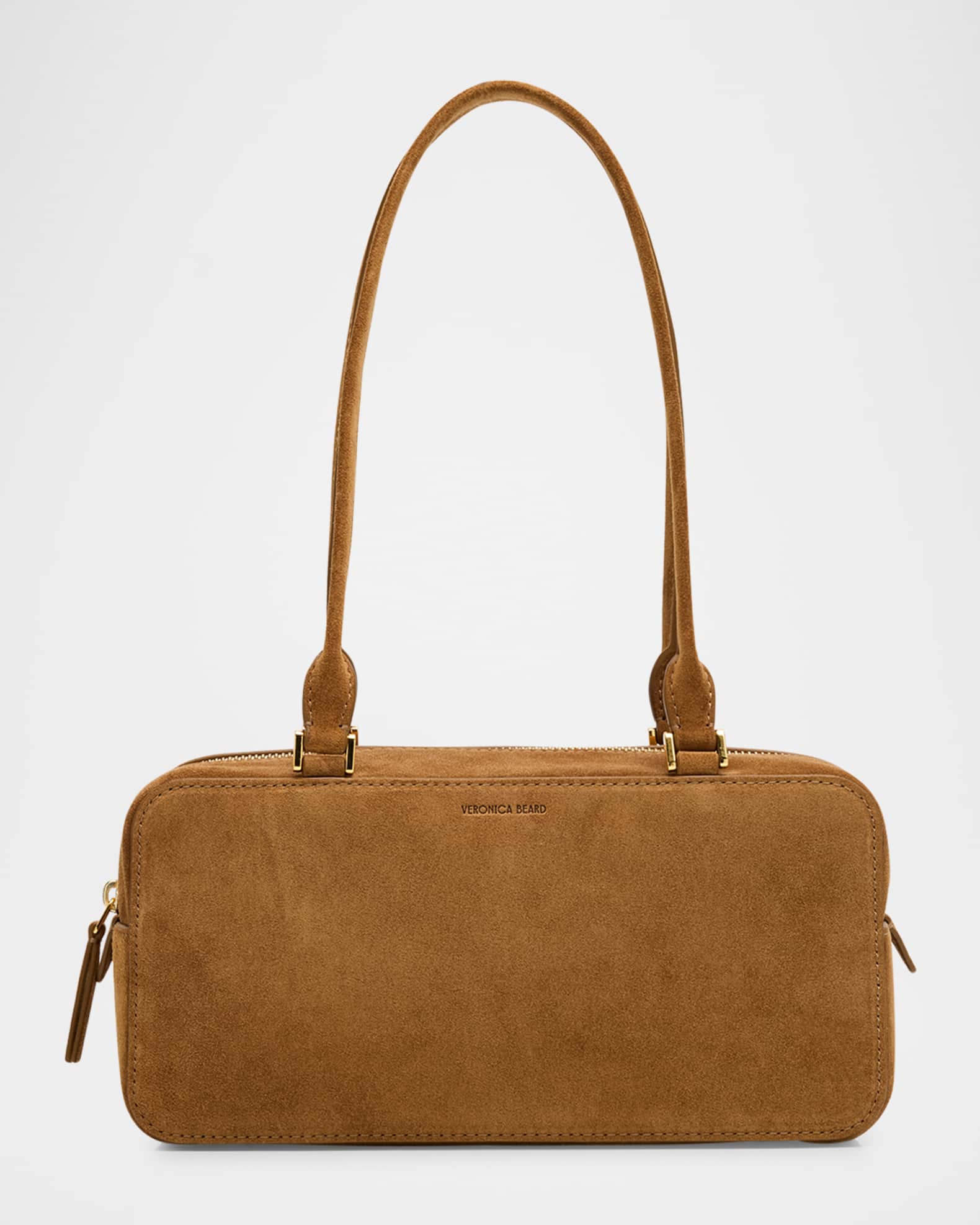 Veronica Beard Boxy Suede Shoulder Bag | Neiman Marcus