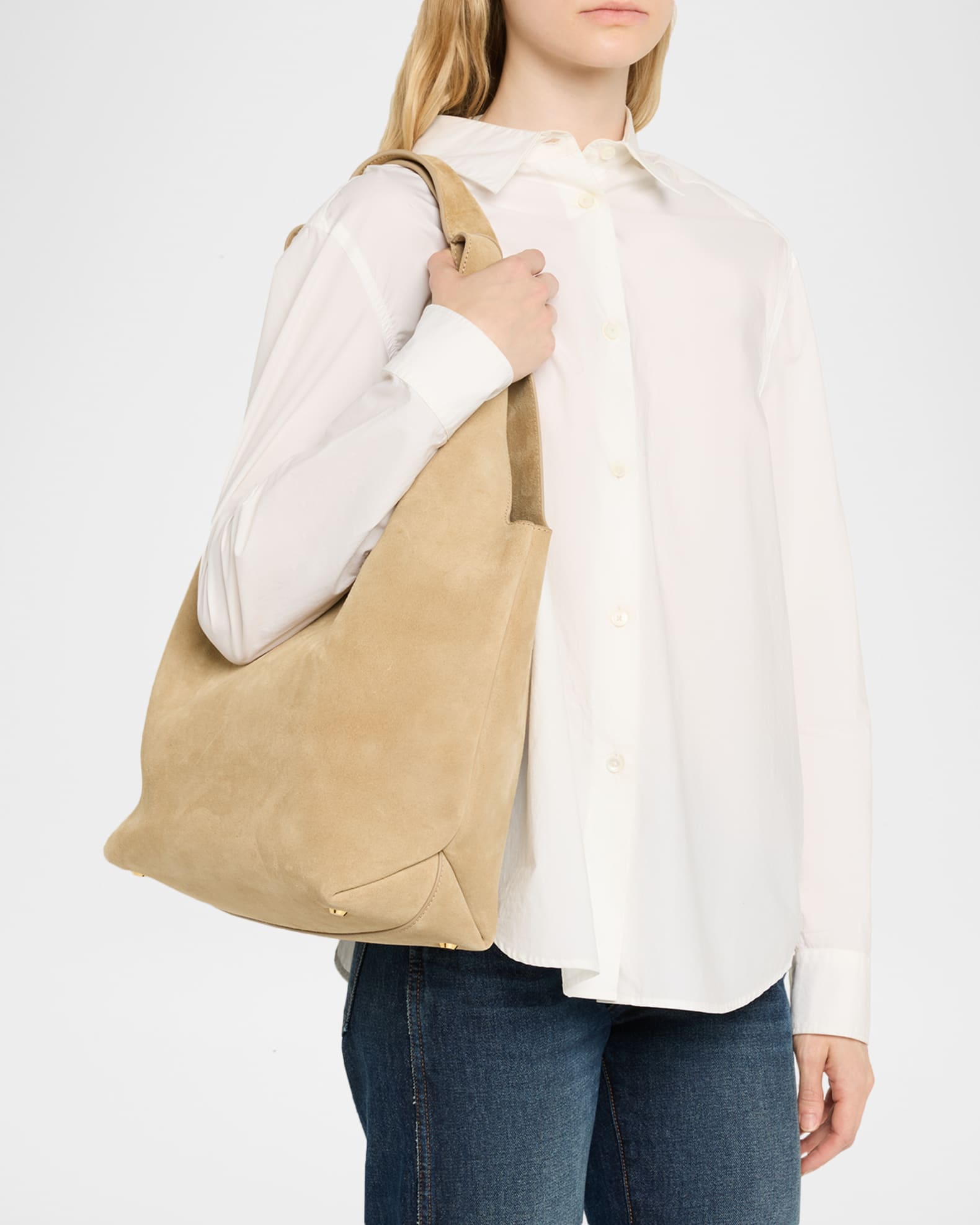 Veronica Beard Sling Suede Shoulder Bag | Neiman Marcus