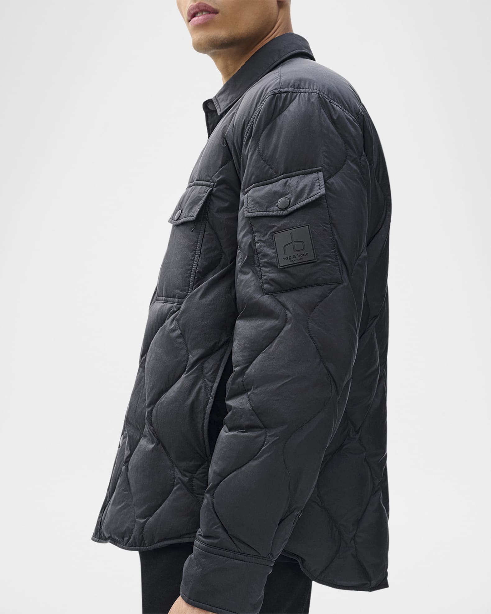 Rag & Bone Men's Dane Quilted Shirt Jacket | Neiman Marcus