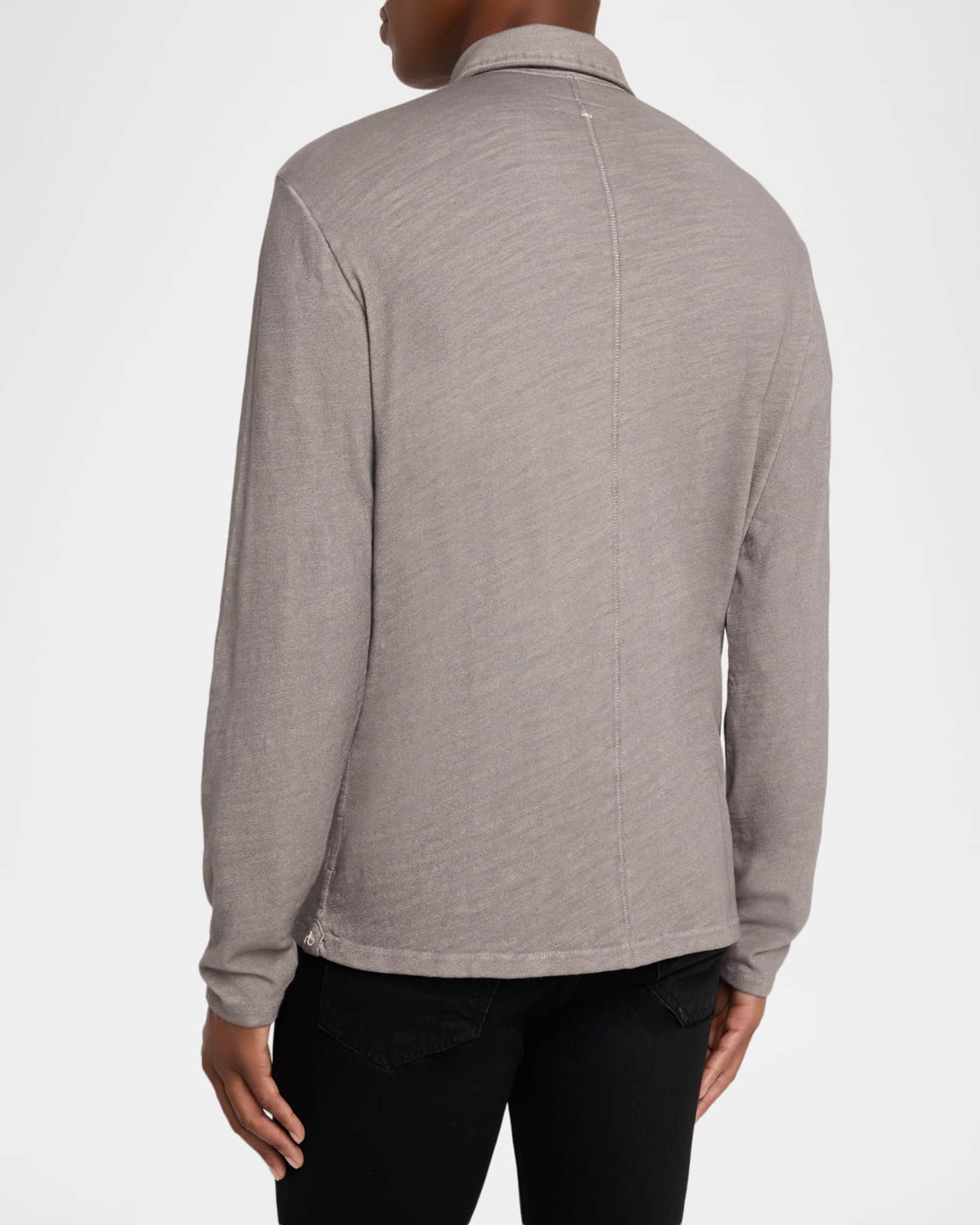 Rag & Bone Men's Washed Classic Flame Long-Sleeve Rugby Polo Shirt ...