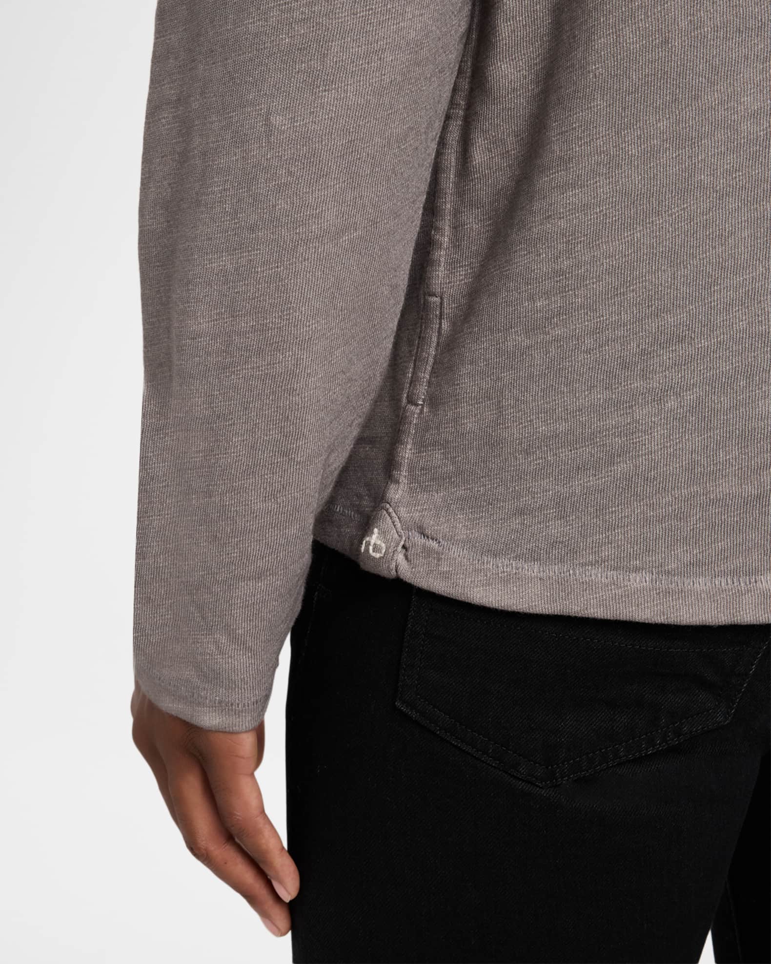 Rag & Bone Men's Washed Classic Flame Long-Sleeve Rugby Polo Shirt ...