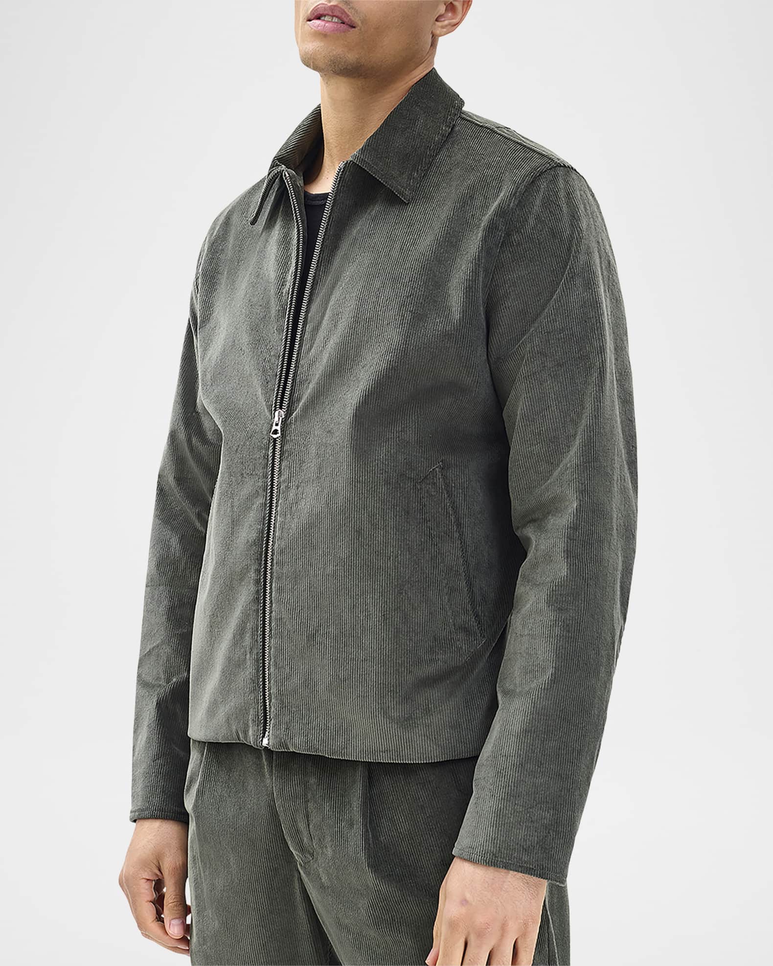 Rag & Bone Men's Melrose Corduroy Zip-Front Shirt Jacket | Neiman Marcus