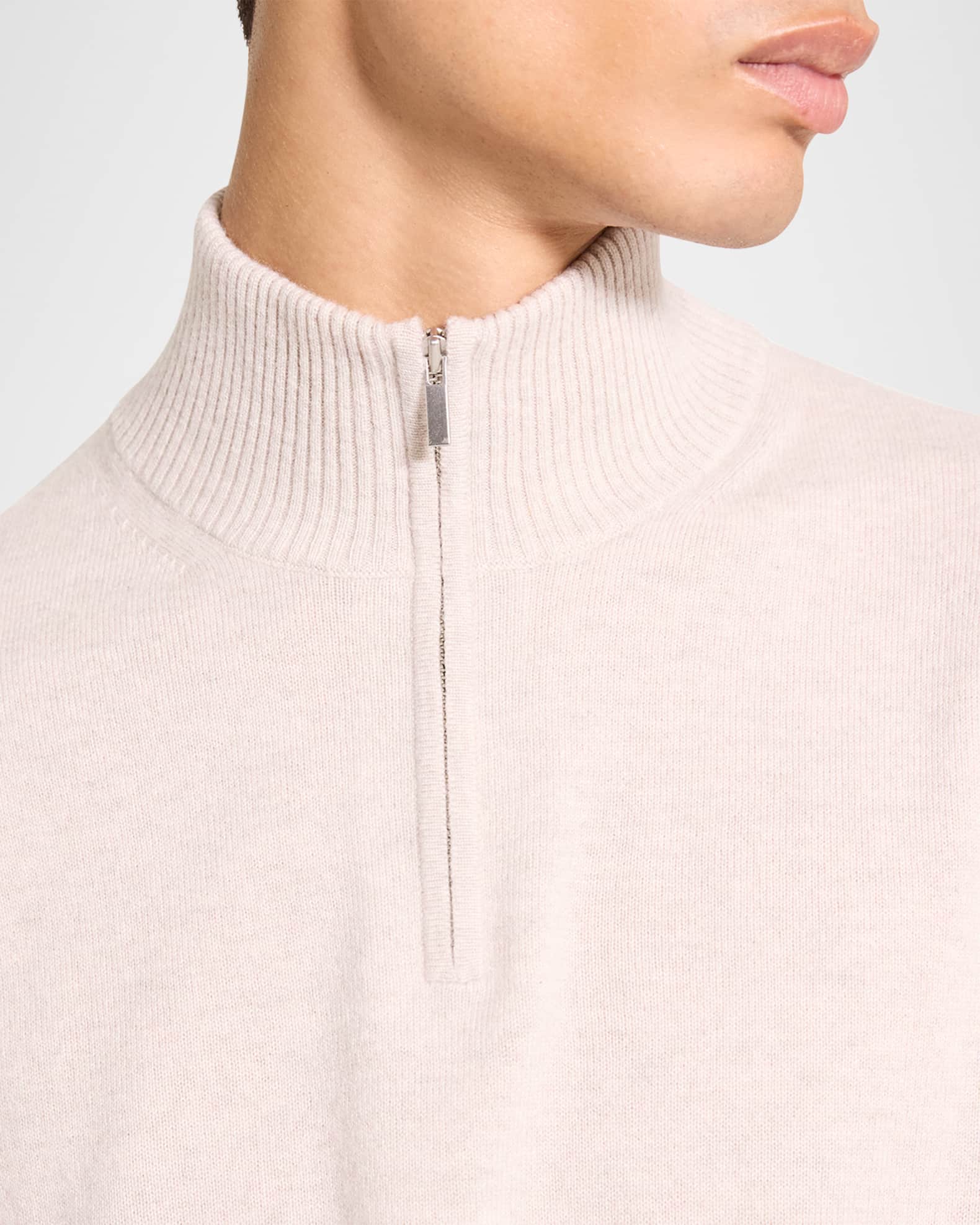 Theory Men's Hilles Cashmere Quarter-Zip Sweater | Neiman Marcus