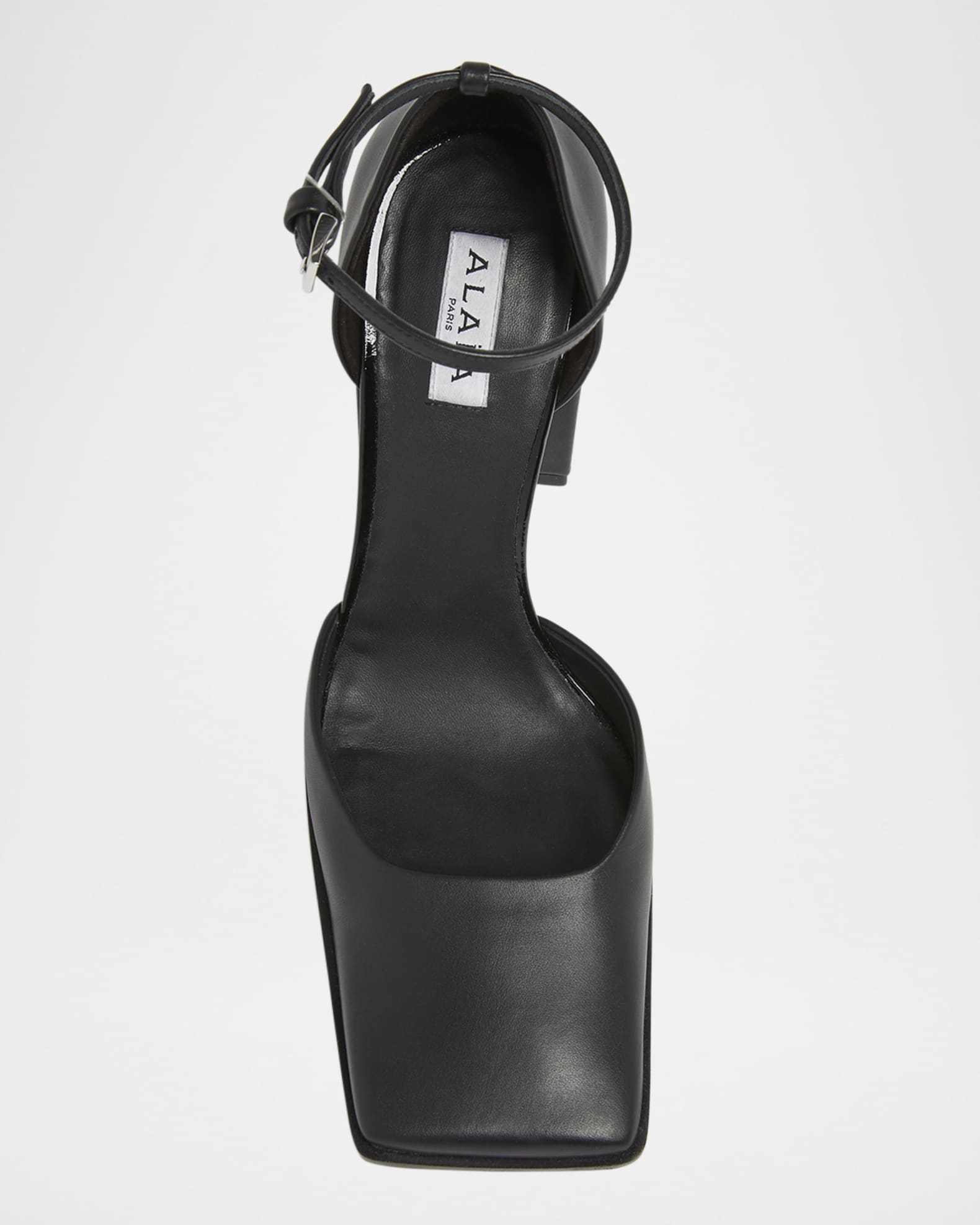 ALAIA Leather d'Orsay Square-Toe Pumps | Neiman Marcus