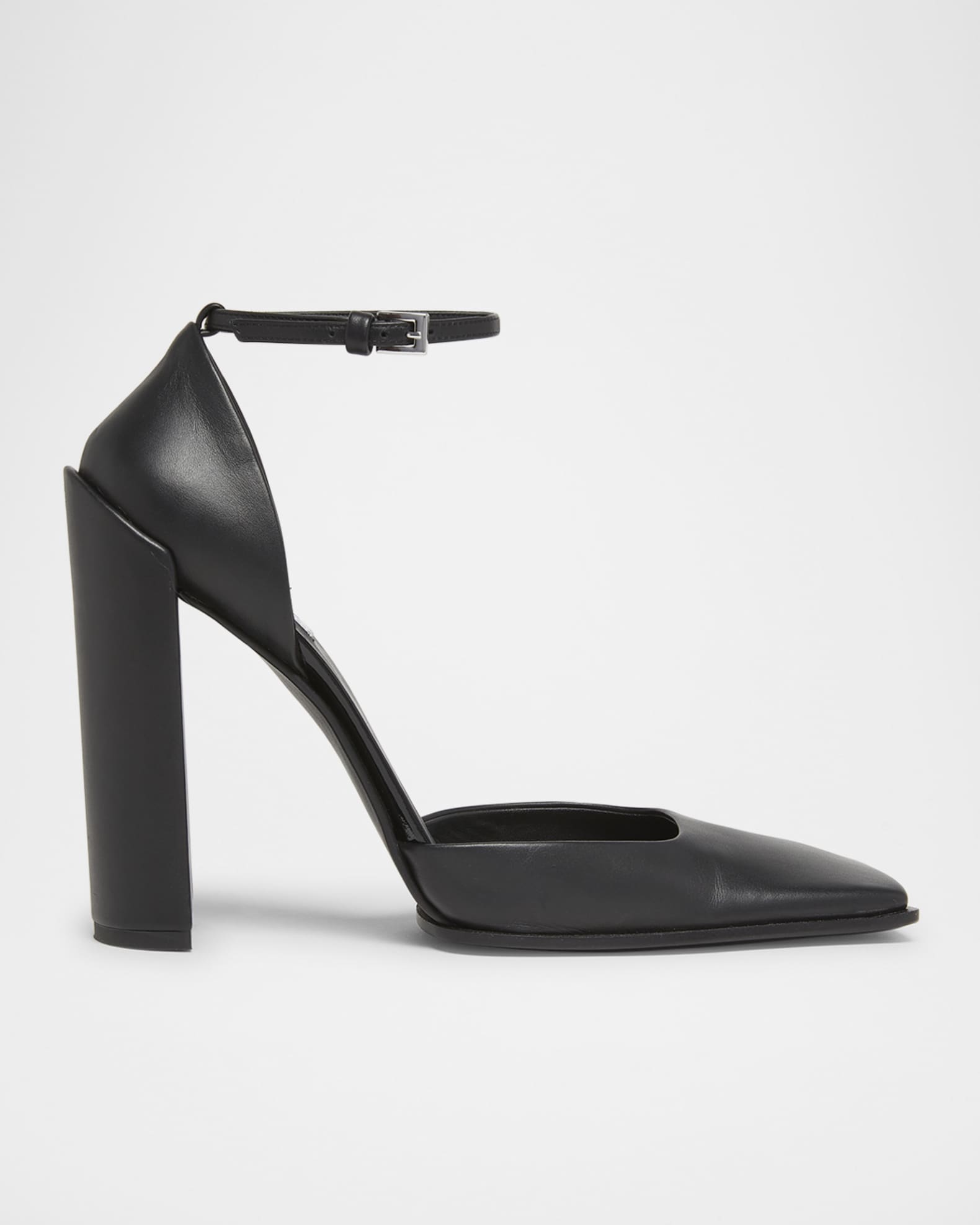 ALAIA Leather d'Orsay Square-Toe Pumps | Neiman Marcus