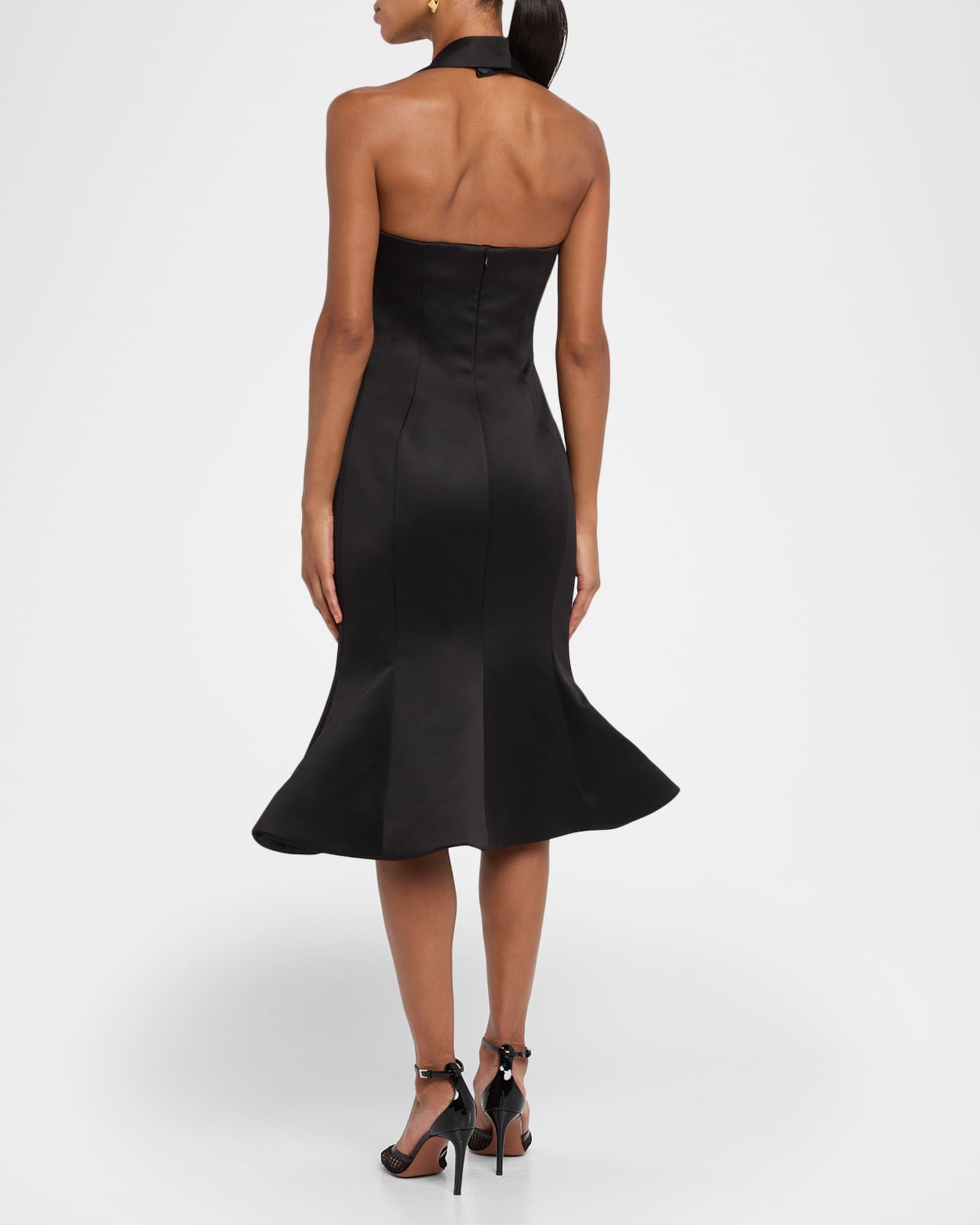 Marc Jacobs Sculpted Satin Halter Dress | Neiman Marcus