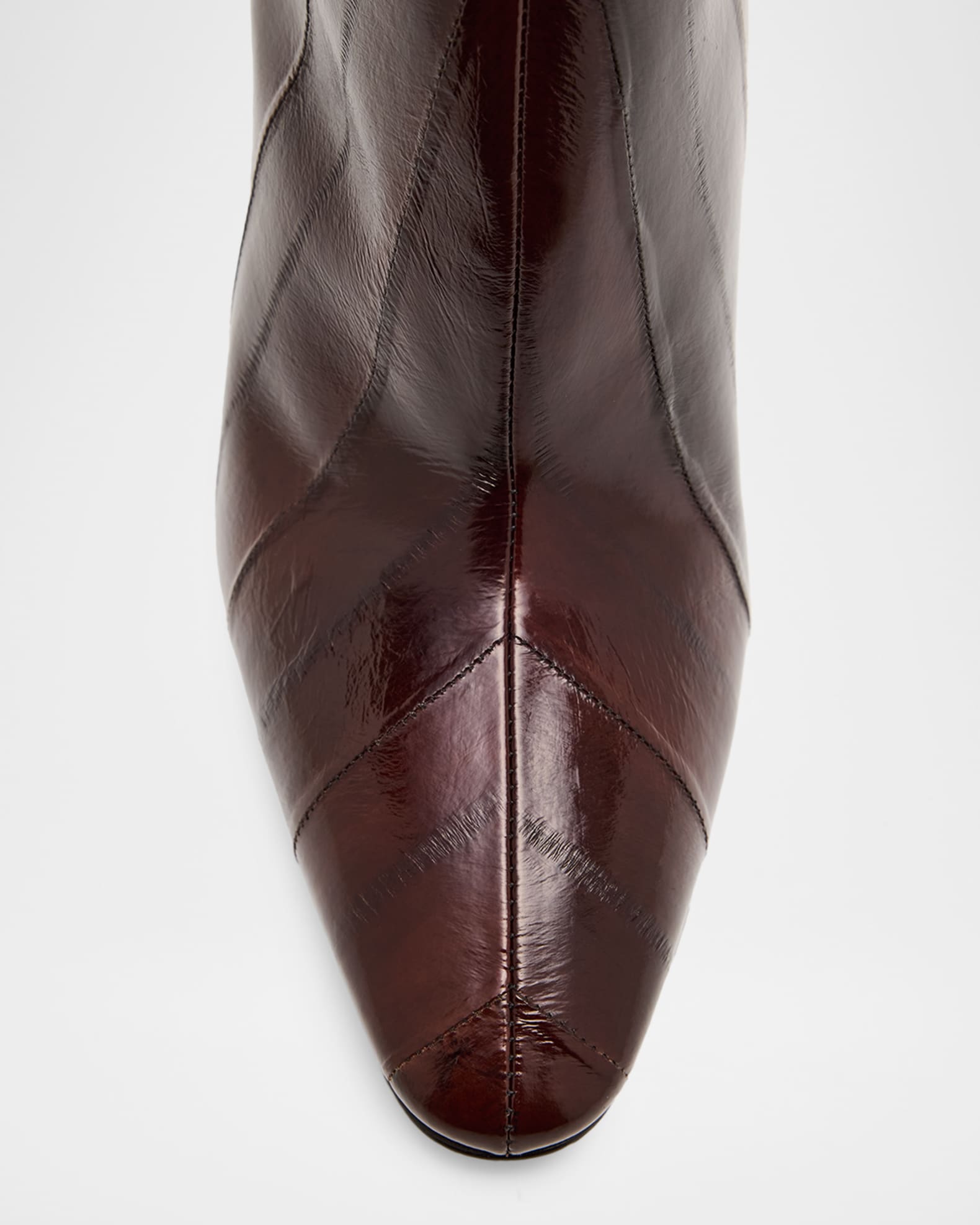 Fendi 95mm Eel Leather Curved Heel Booties | Neiman Marcus