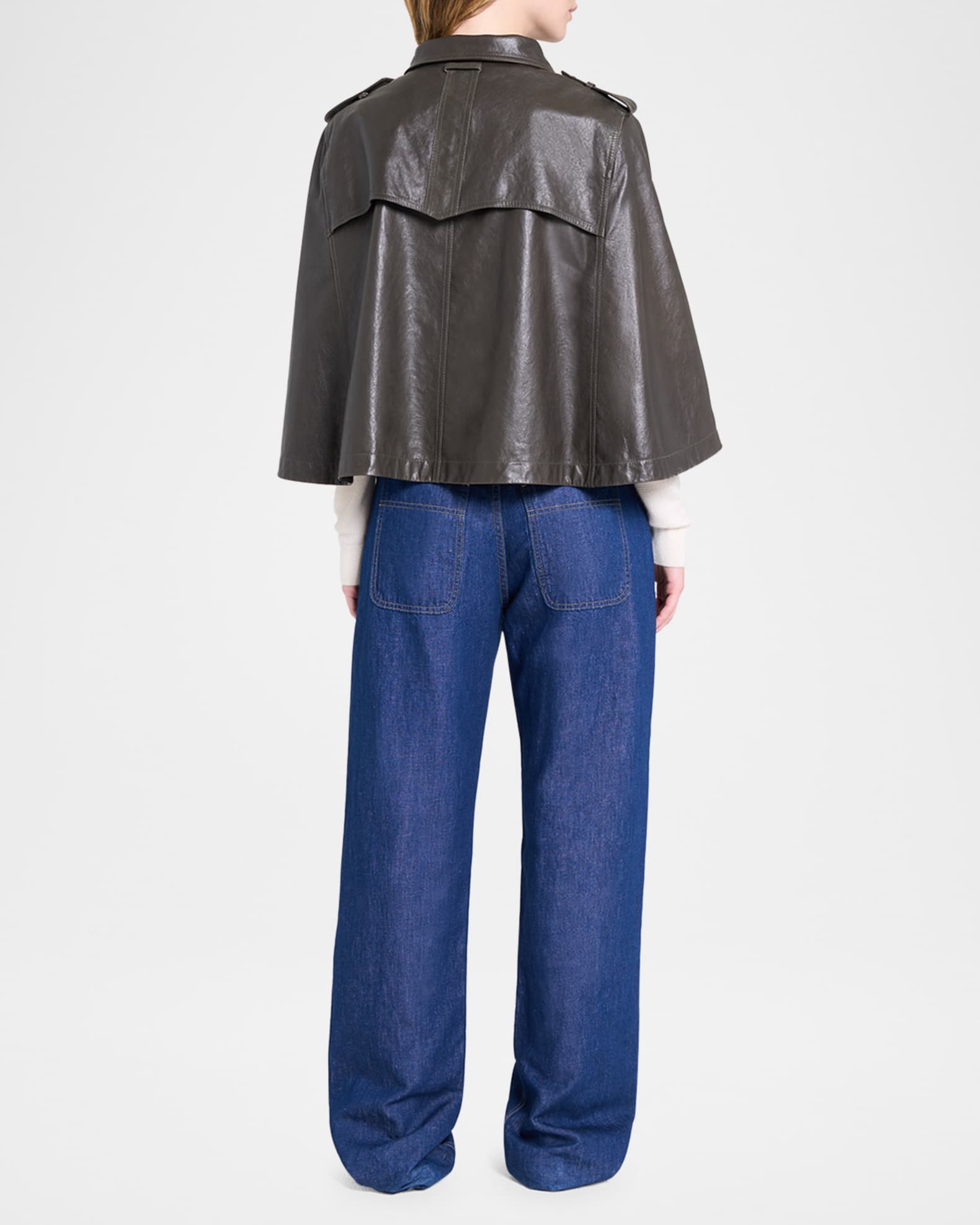 TWP Topper Leather Cape | Neiman Marcus