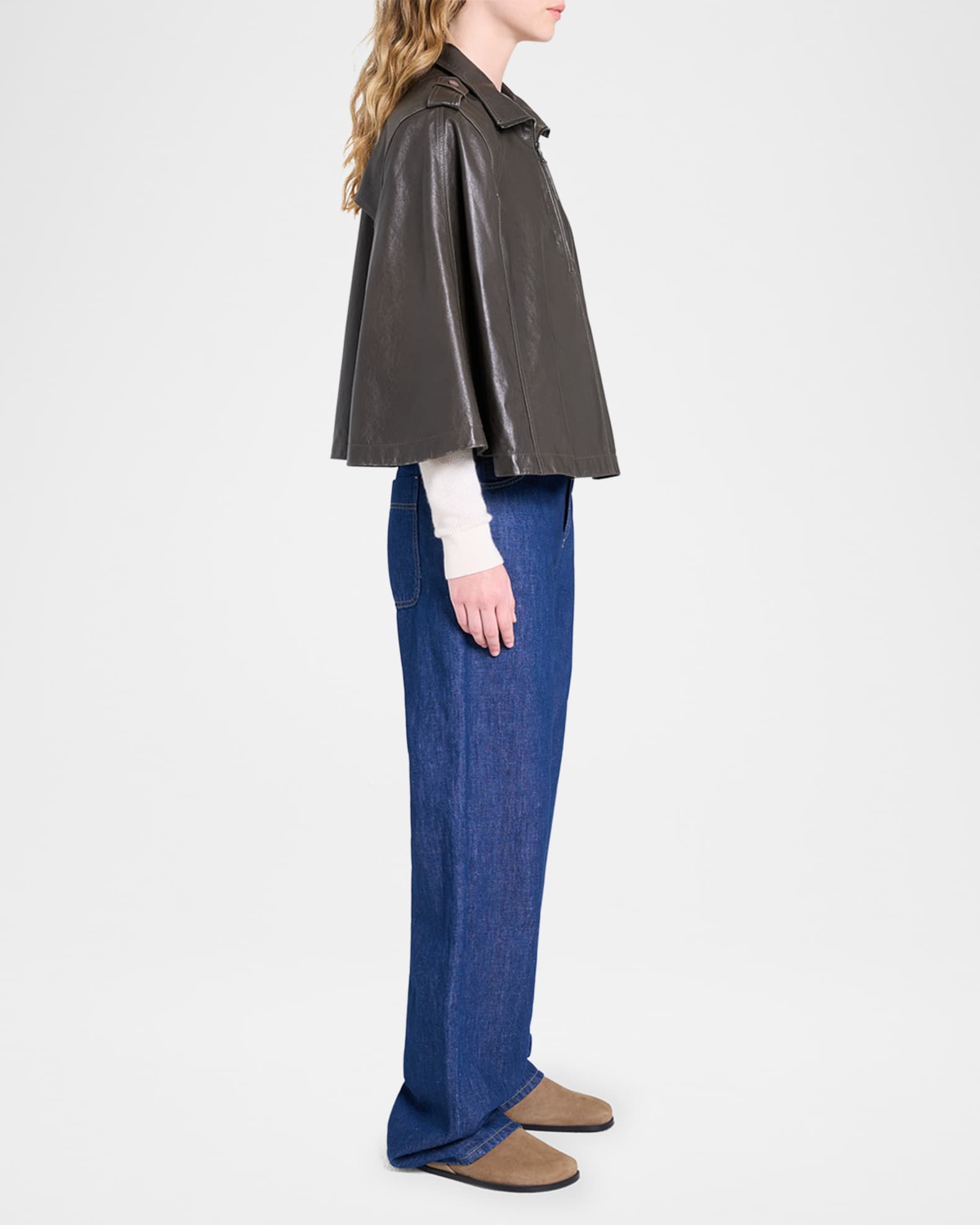 TWP Topper Leather Cape | Neiman Marcus