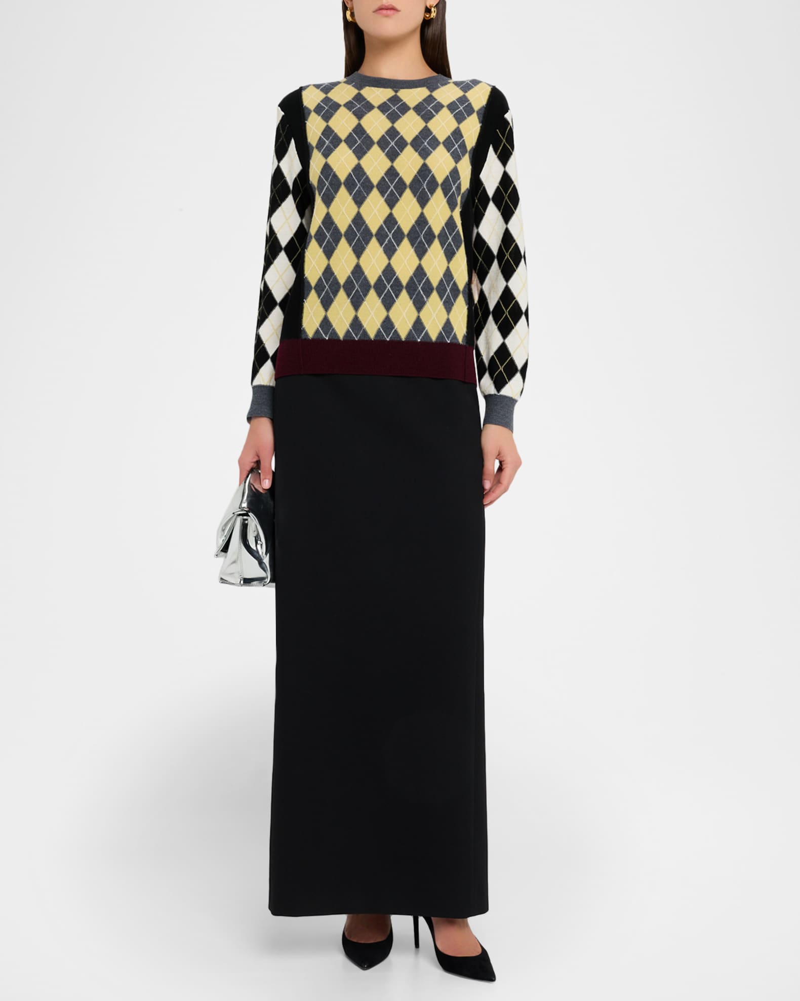 ZANKOV Reed Merino Wool Colorbock Argyle Sweater | Neiman Marcus