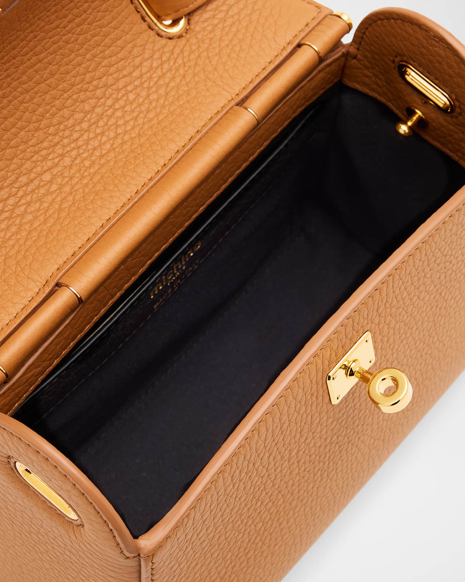 Michino Paris Palais Royal Taurillon Leather Top-Handle Bag | Neiman Marcus