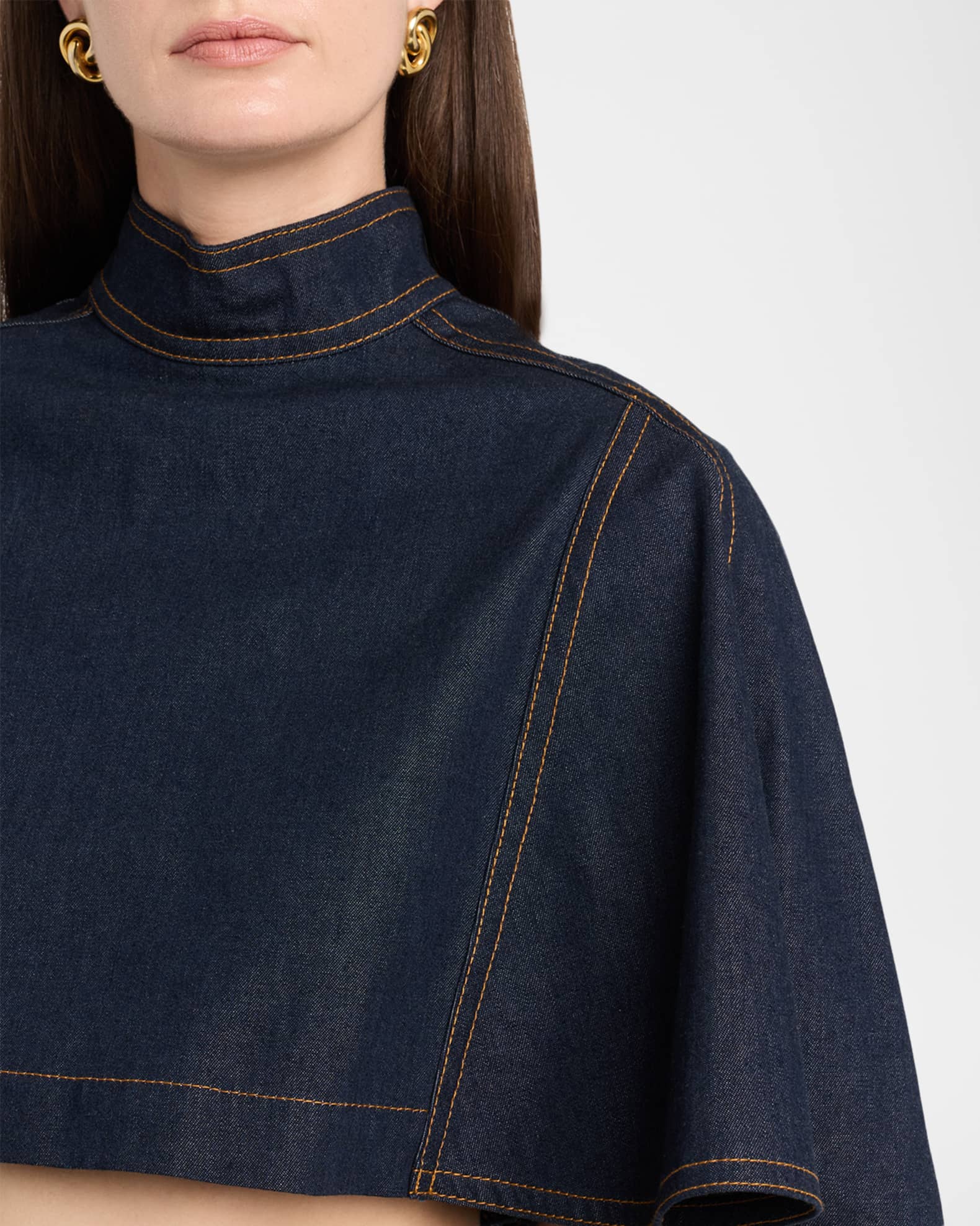 Zimmermann Hypnotic Denim Capelet | Neiman Marcus