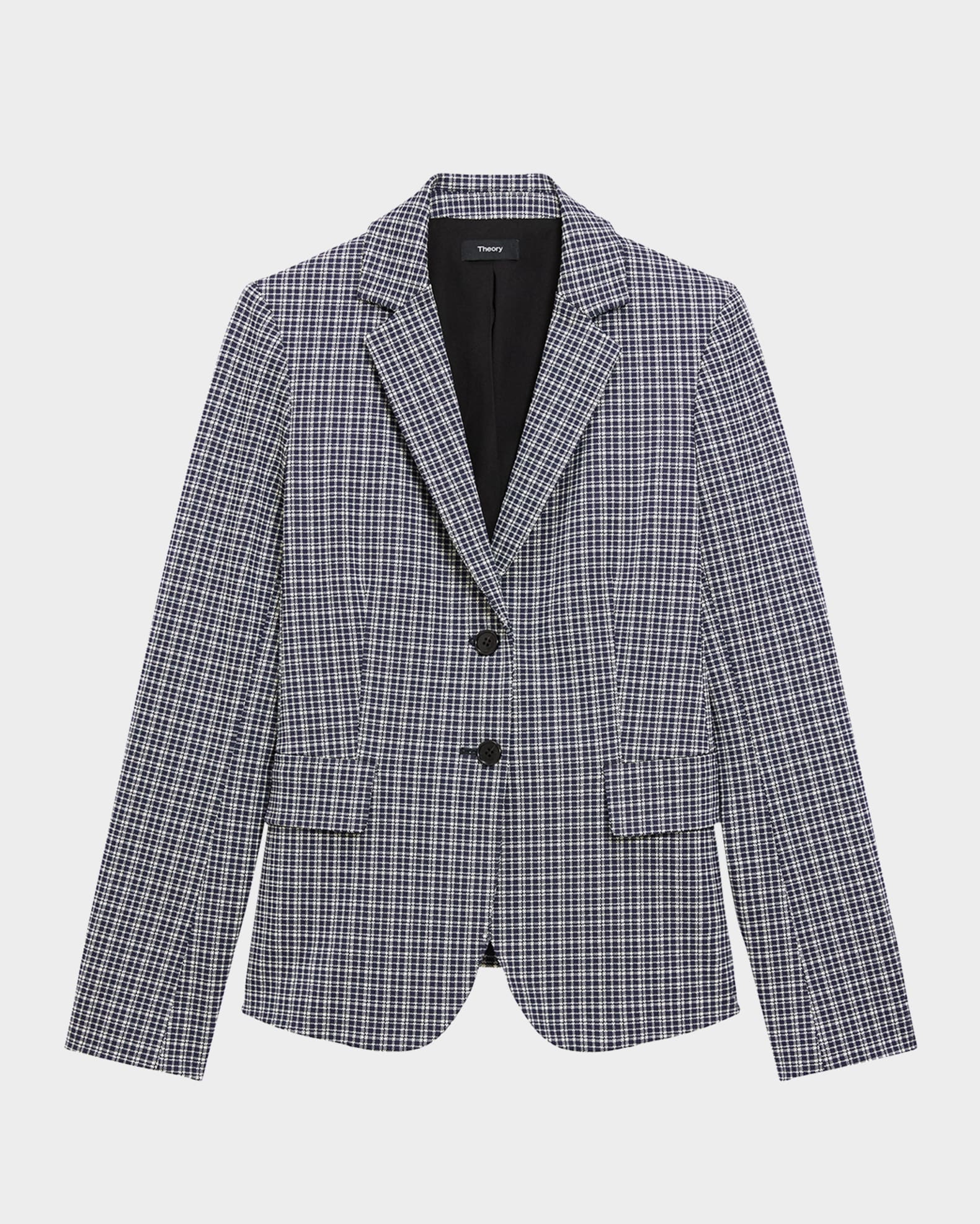 Theory Carissa Plaid Slim-Fit Blazer | Neiman Marcus