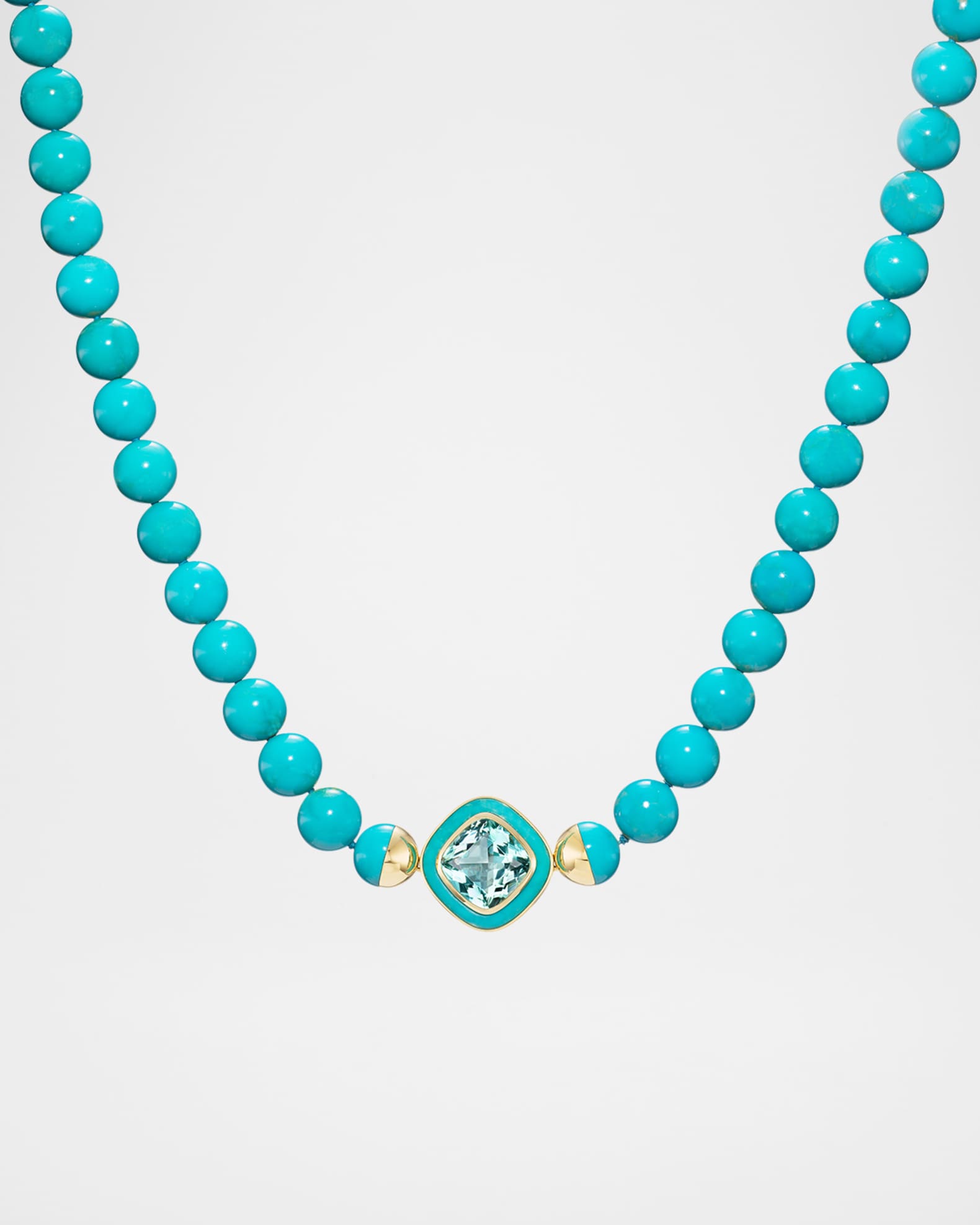 Emily P. Wheeler 18K Turquoise and Beryl Necklace | Neiman Marcus