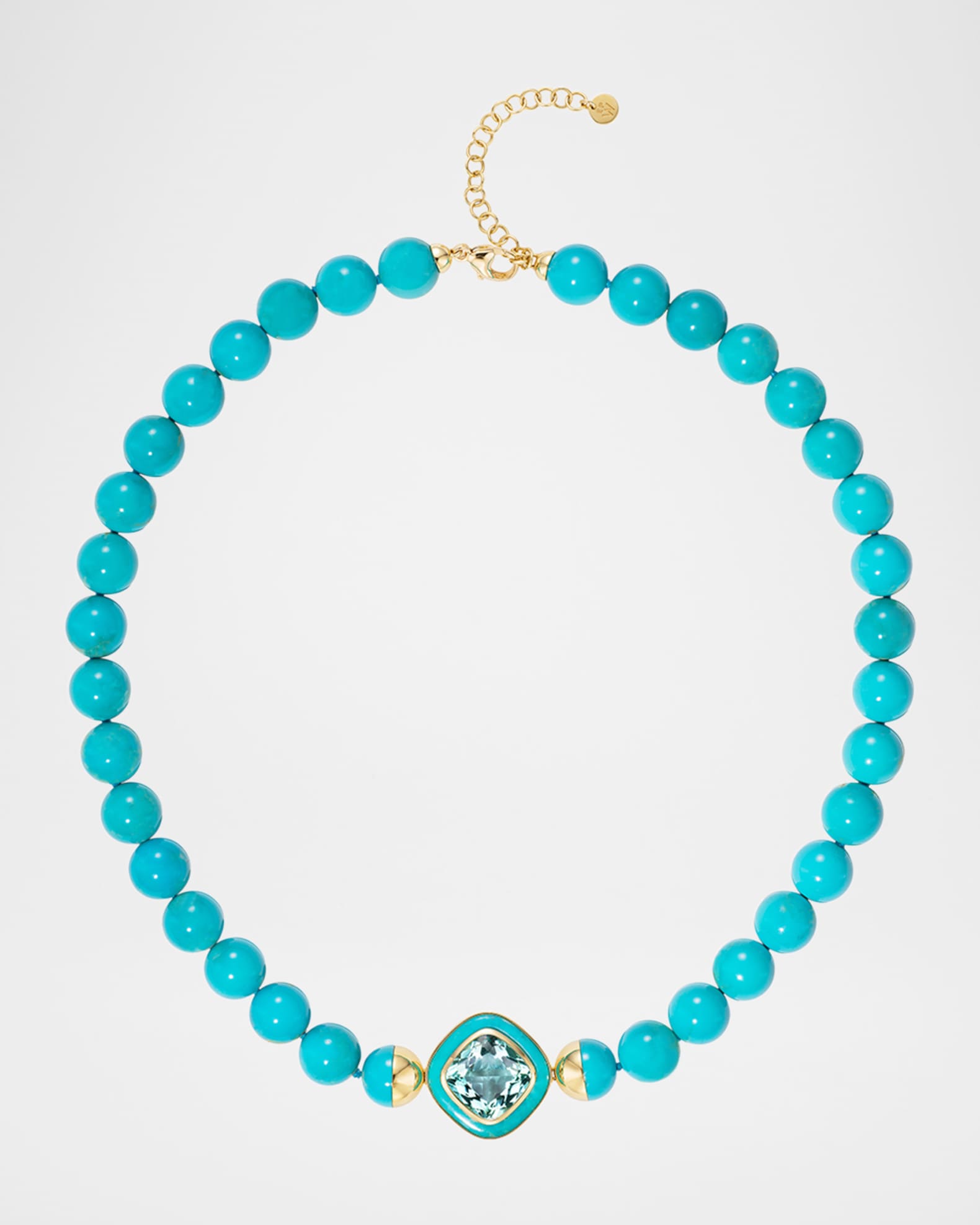 Emily P. Wheeler 18K Turquoise and Beryl Necklace | Neiman Marcus
