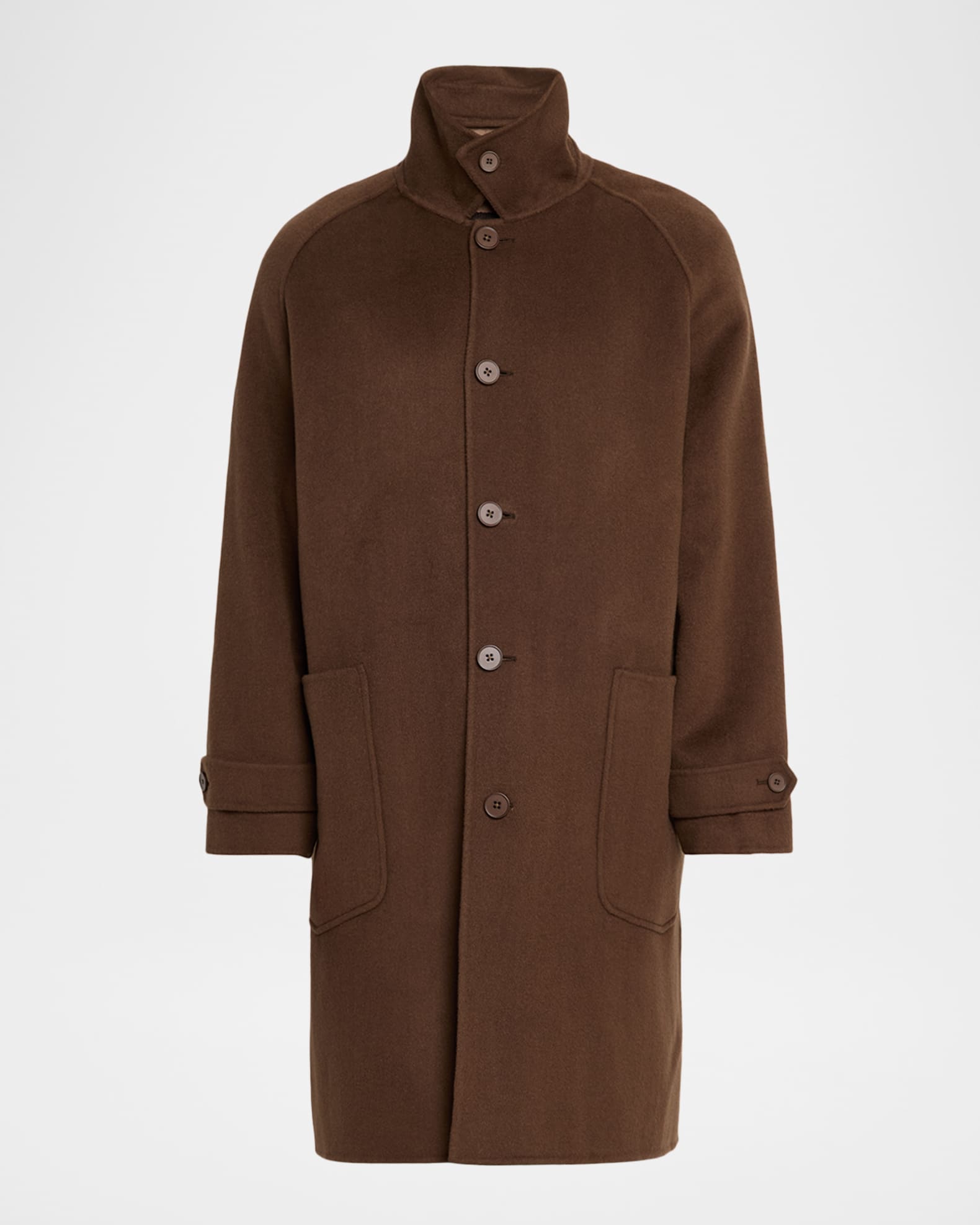 Officine Generale Men's Double Split Wool Coat | Neiman Marcus