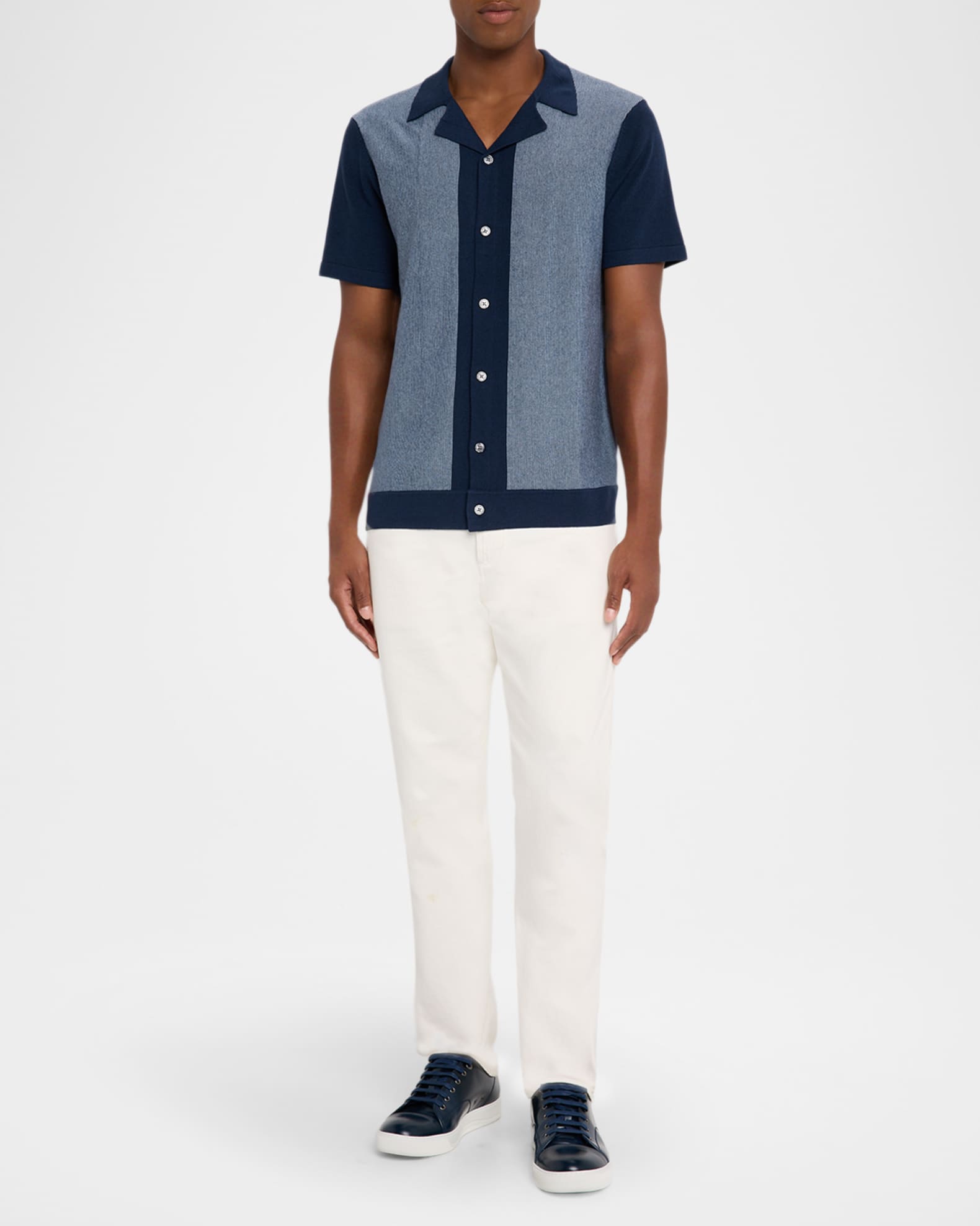 Rails Men's Silas Knit Camp Shirt | Neiman Marcus