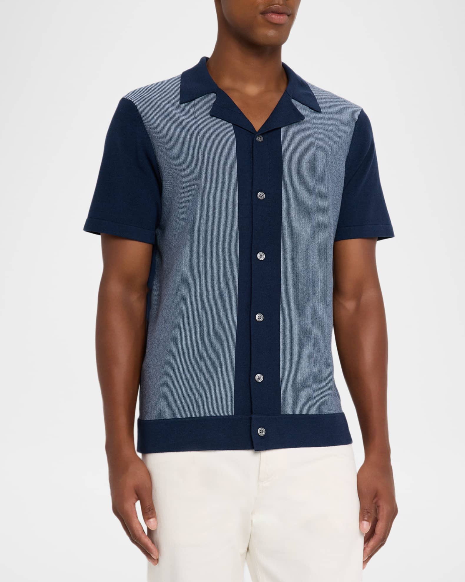 Rails Men's Silas Knit Camp Shirt | Neiman Marcus