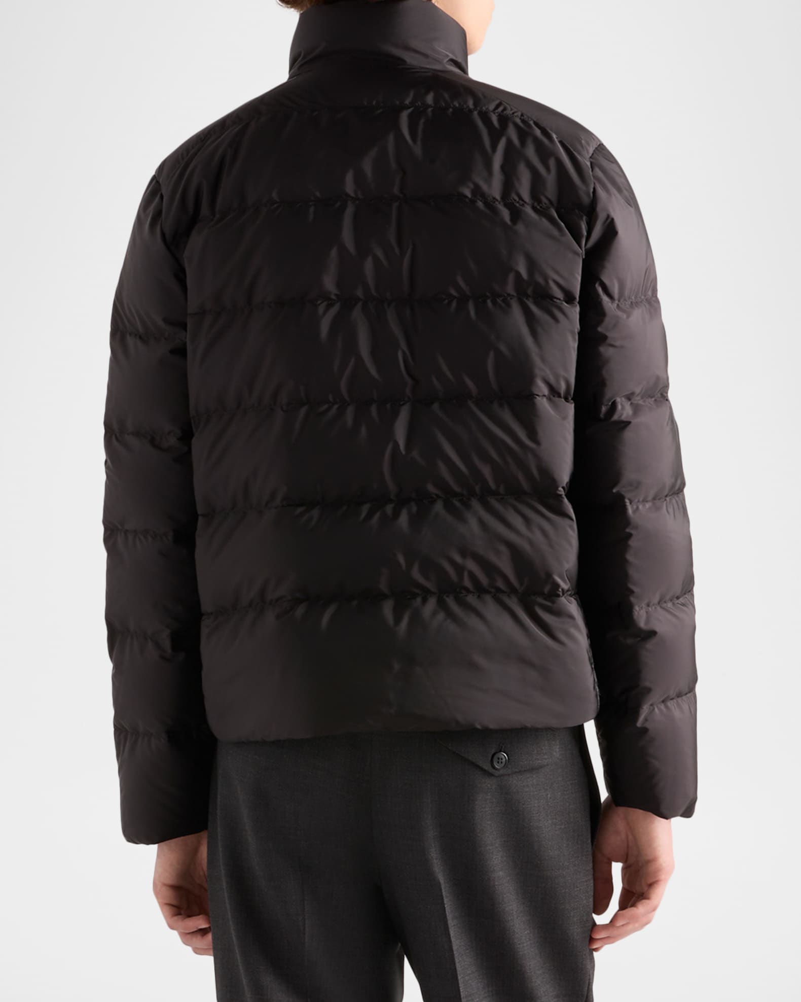 Prada Medium-Weight Re-Nylon Down Jacket | Neiman Marcus